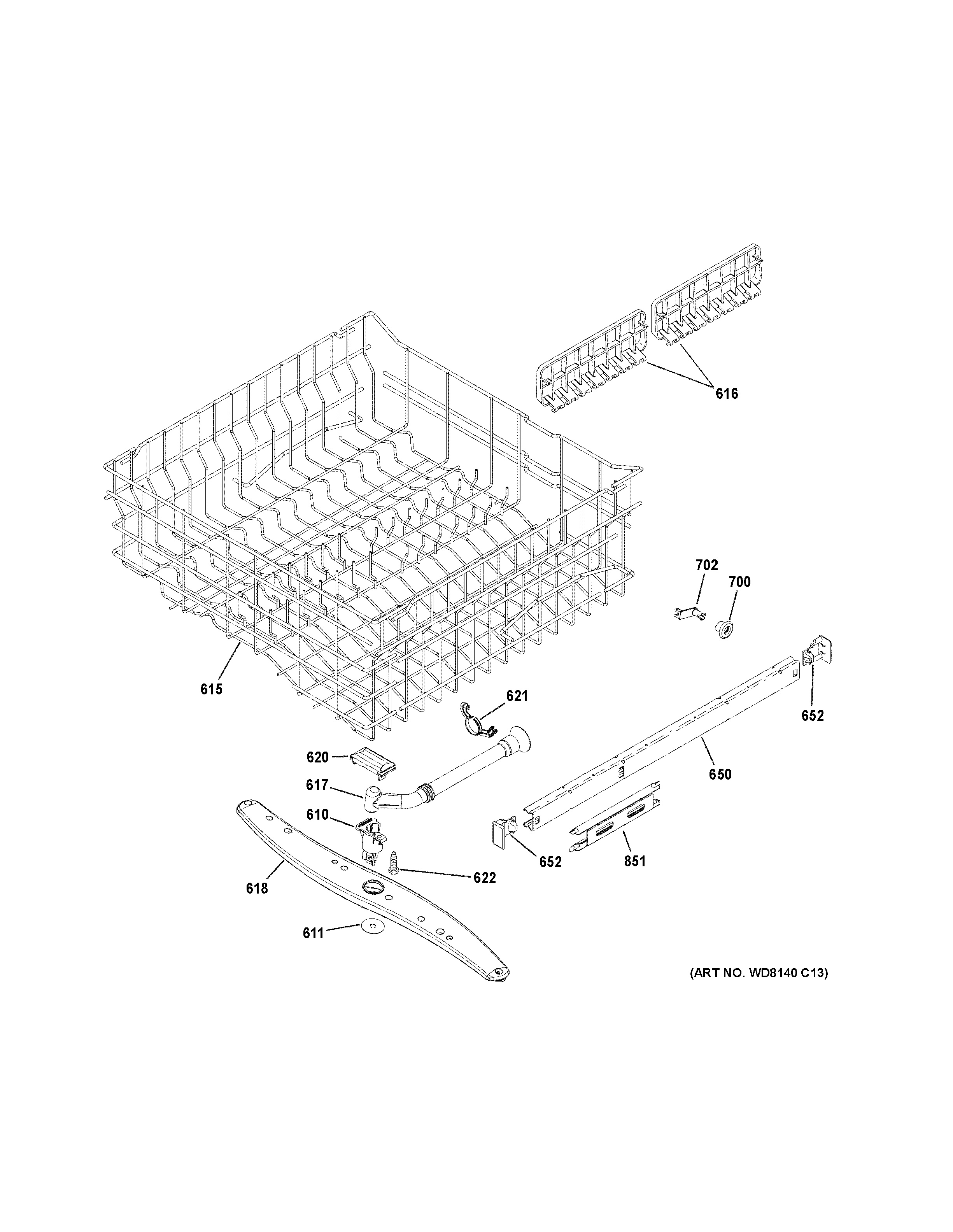 Assembly View for UPPER RACK ASSEMBLY | ZBD6920P30SS