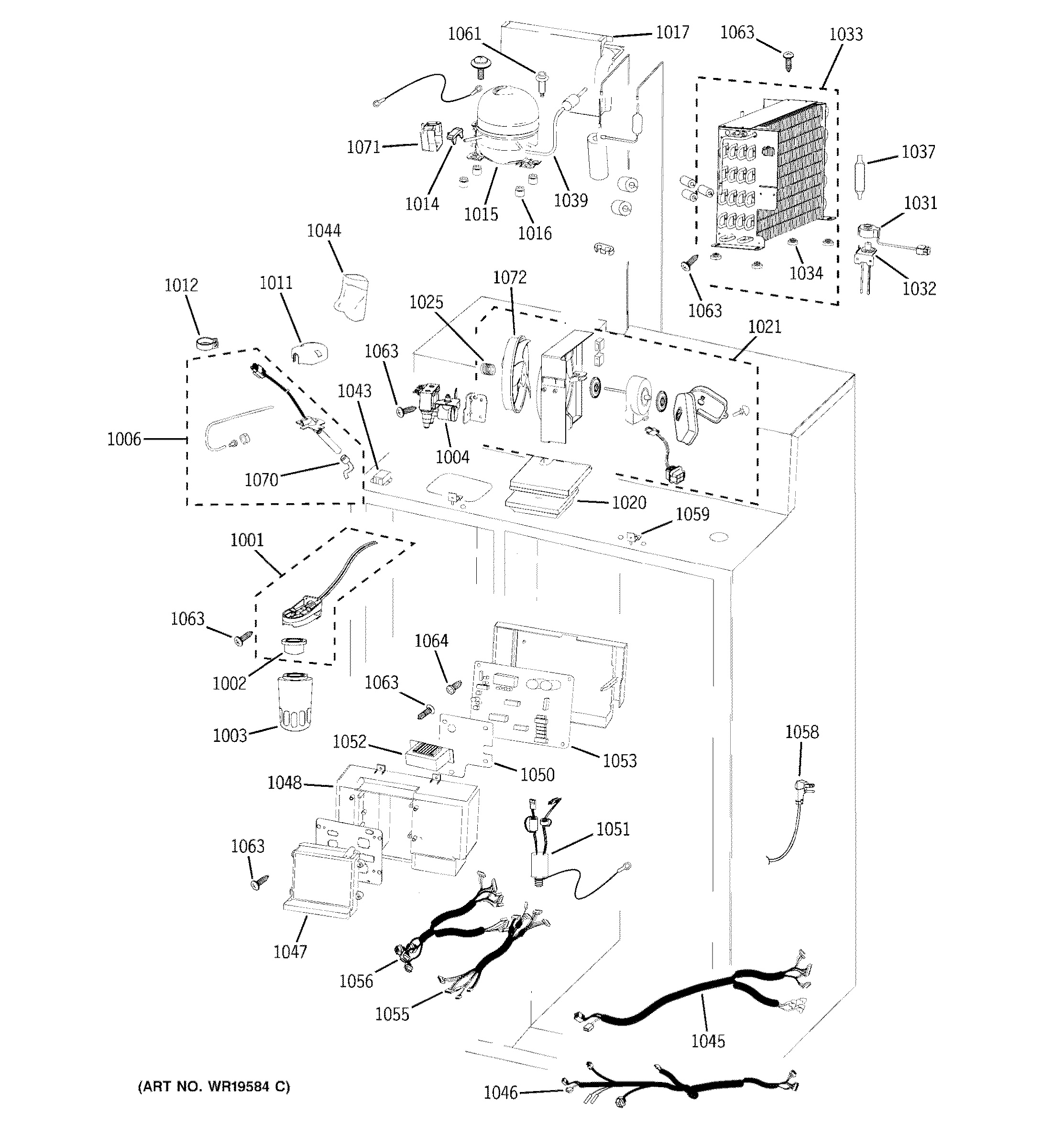 Assembly View for MACHINE COMPARTMENT | PSB48YSXASS