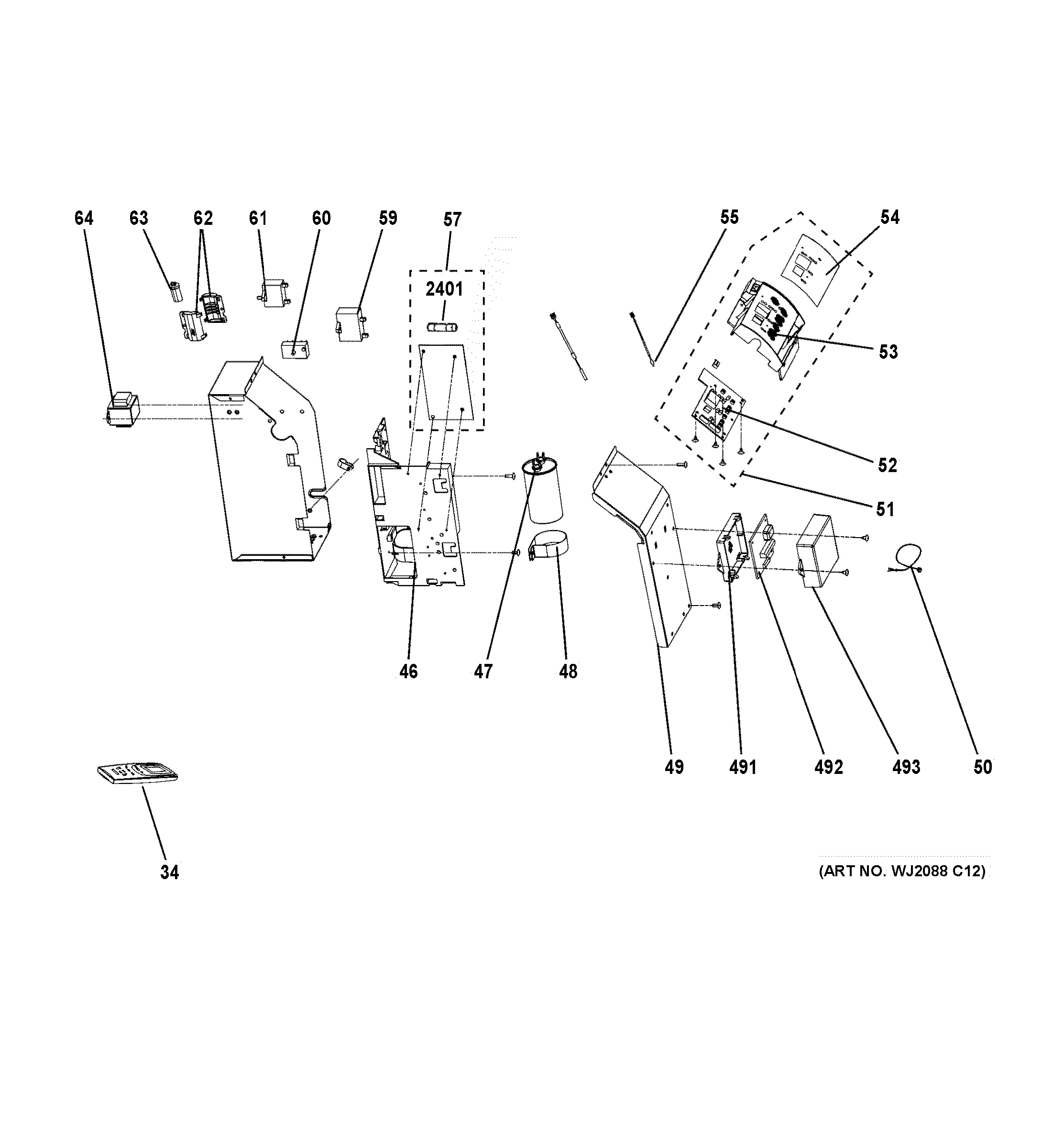 Assembly View for CONTROL PARTS | AJEQ12DCEW1