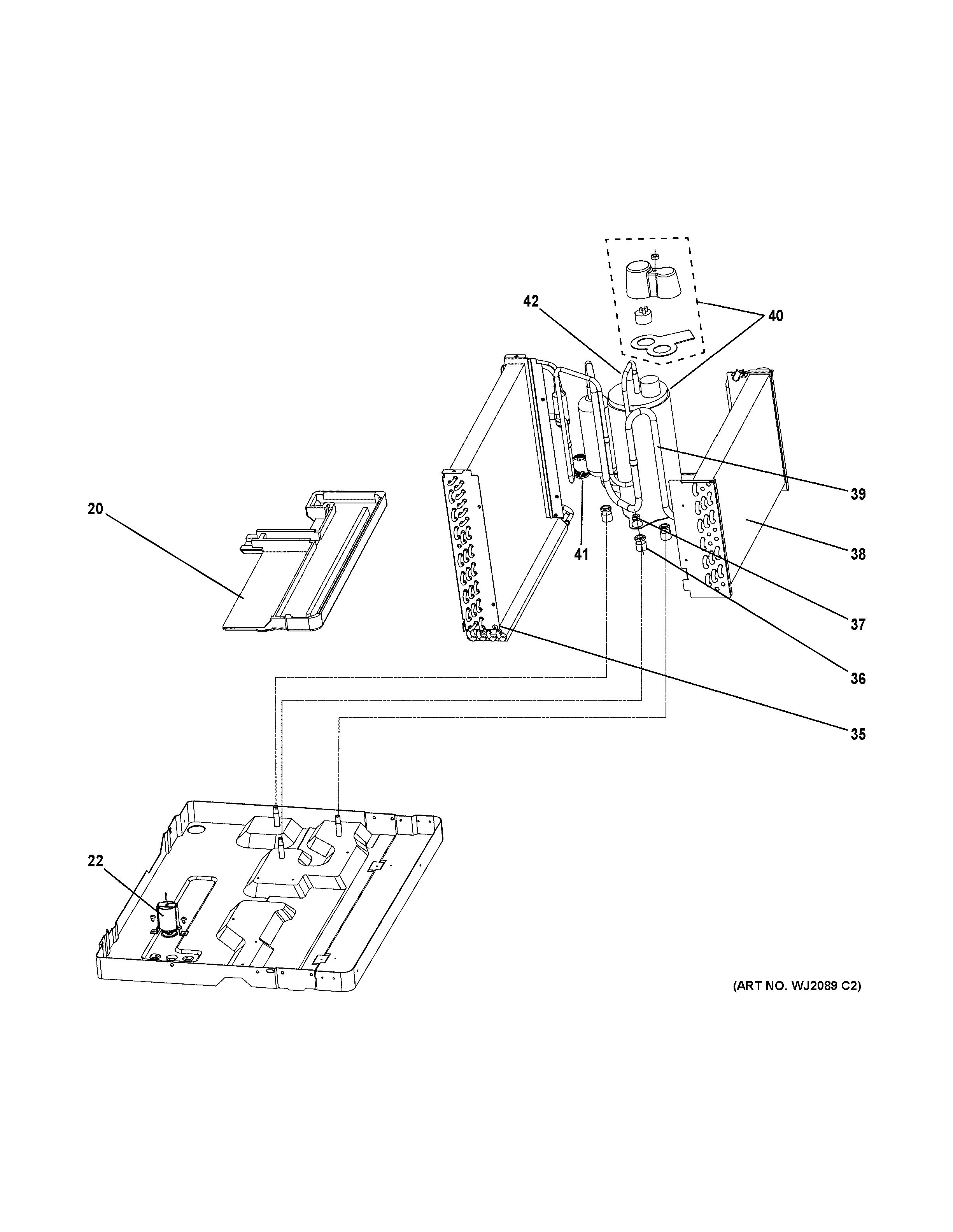 Assembly View for BASE PAN & UNIT PARTS | AJEQ10DCEL1