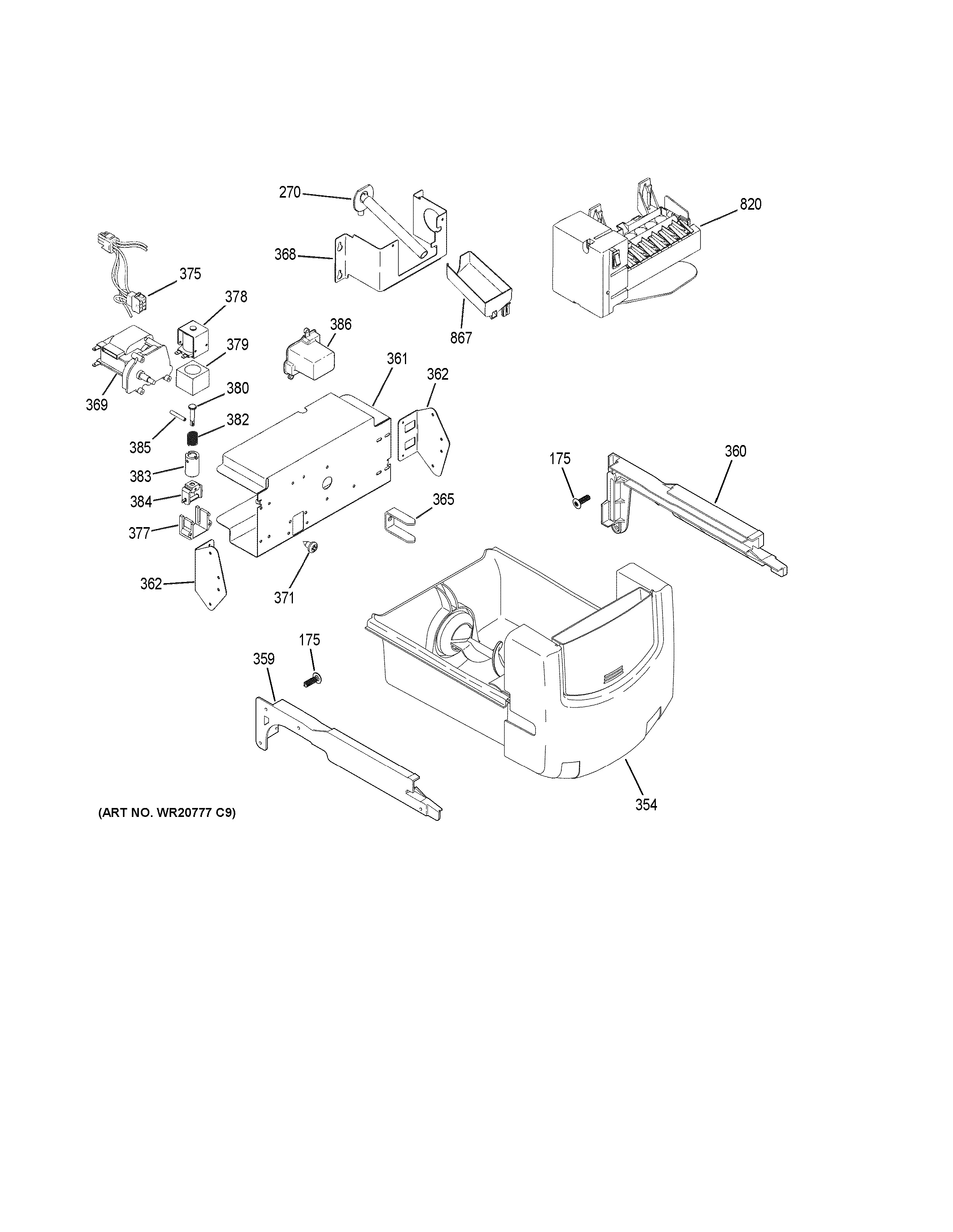 Assembly View for ICE MAKER & DISPENSER | GSS23HSHECSS
