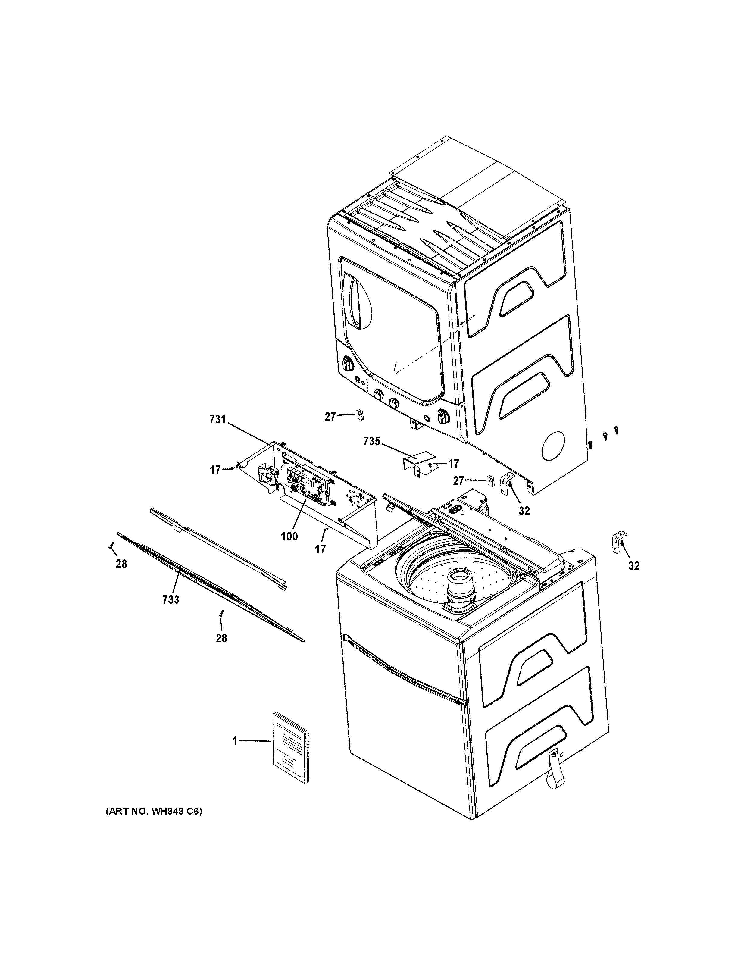 Assembly View for CABINET (2) | GUD24GSSJ0WW