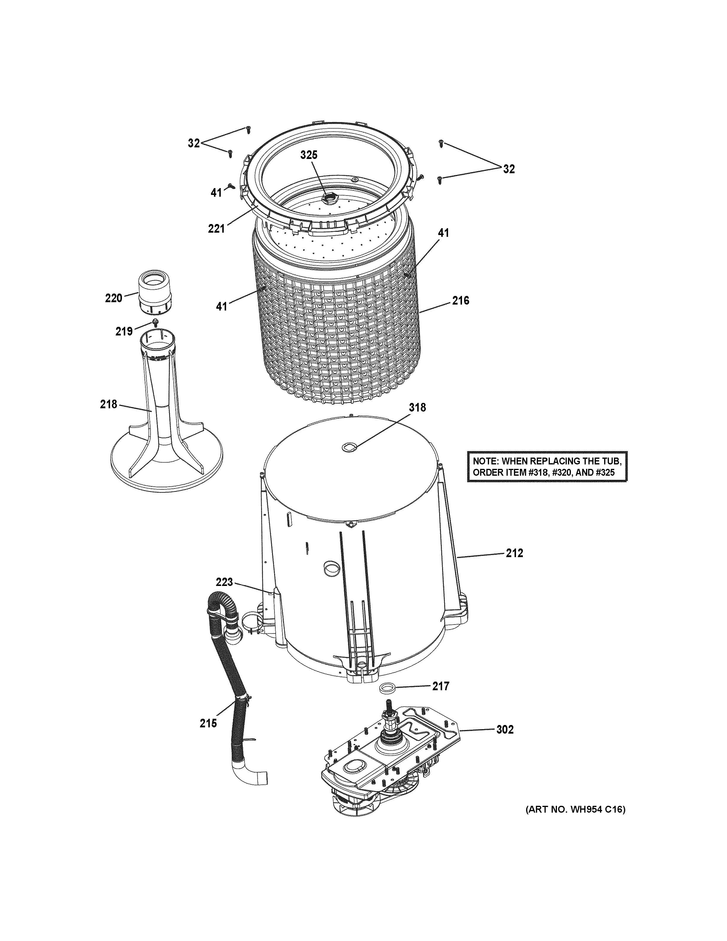 Assembly View for TUB, BASKET & AGITATOR | GUD24GSSJ0WW
