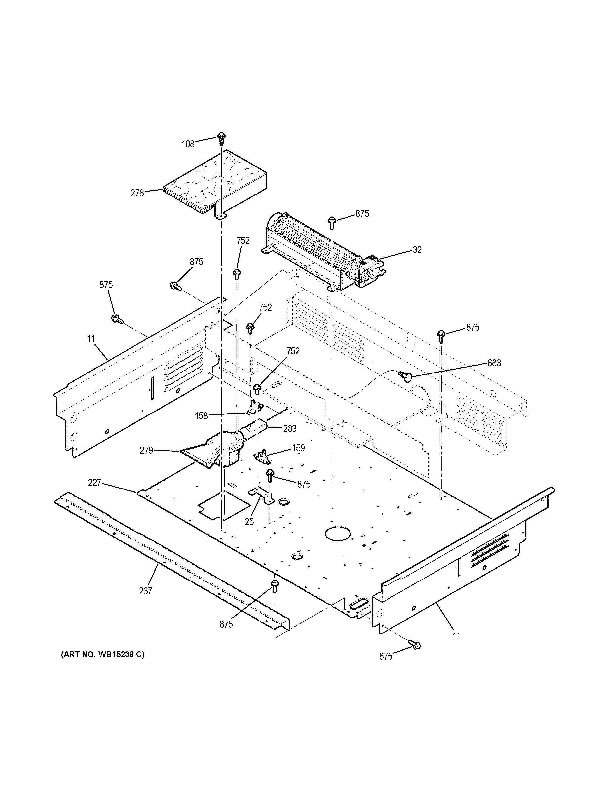 Assembly View for COOLING FAN | JS750SF1SS