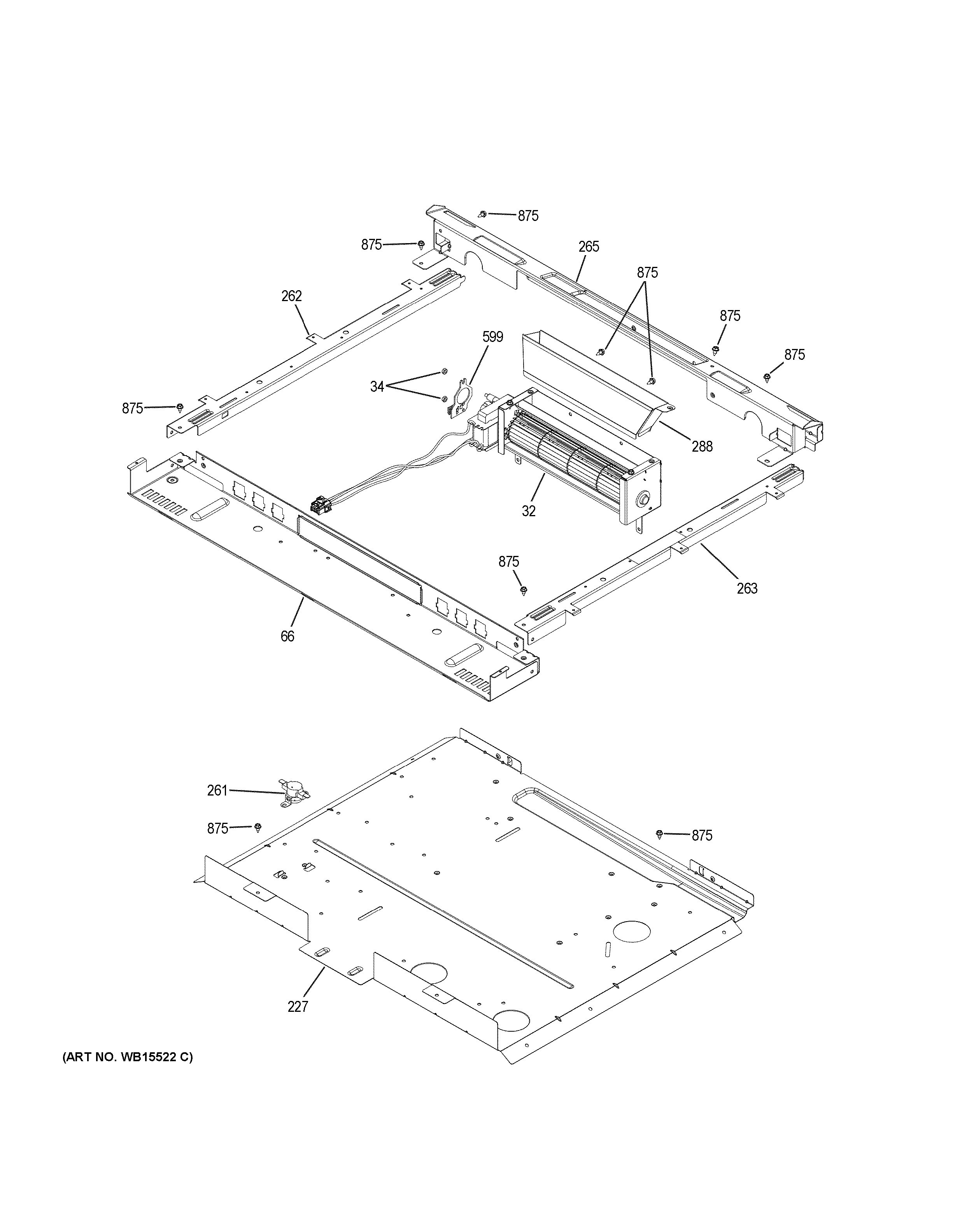 Assembly View for COOLING FAN | JS645SL1SS