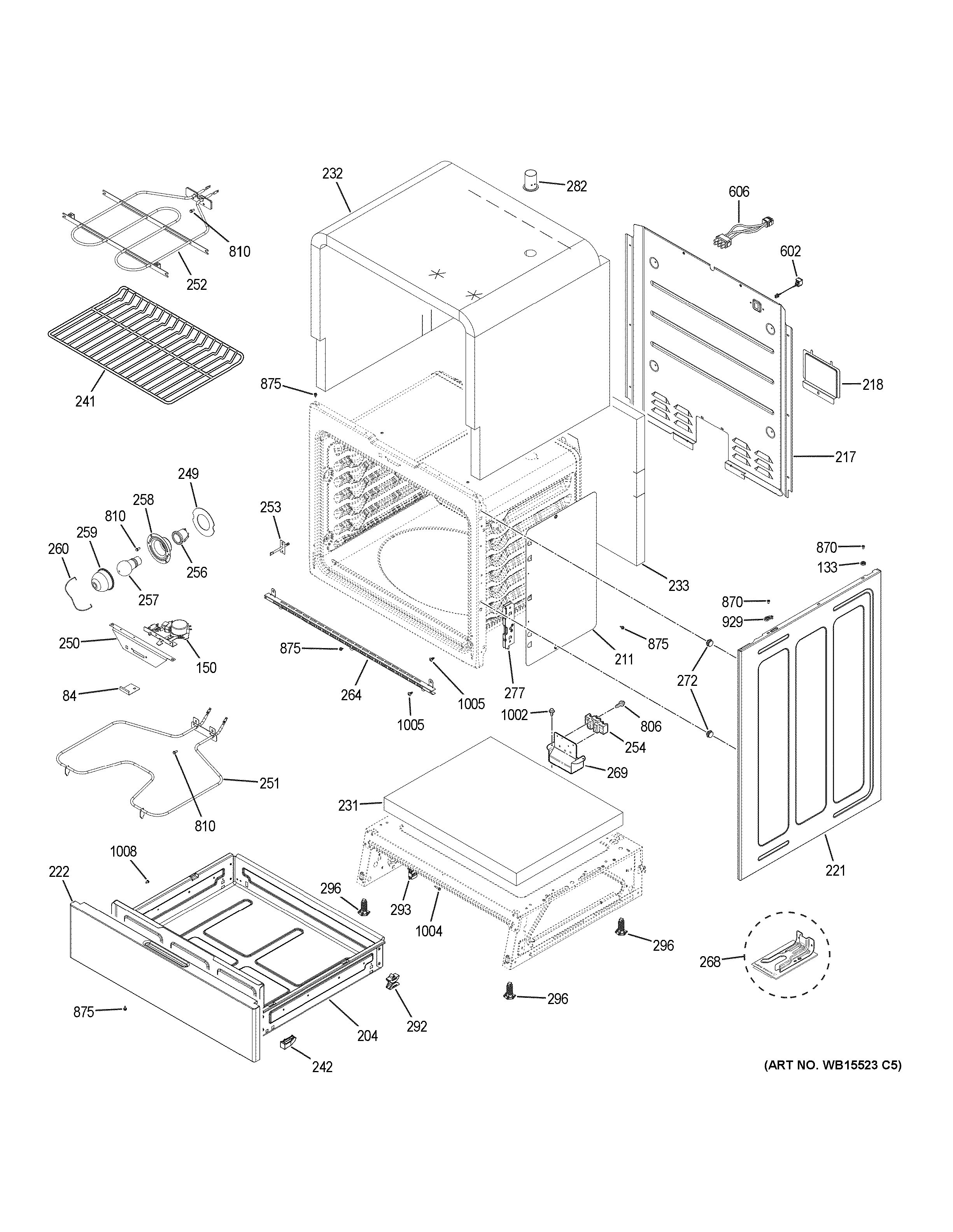 Assembly View for BODY PARTS | JS645SL1SS