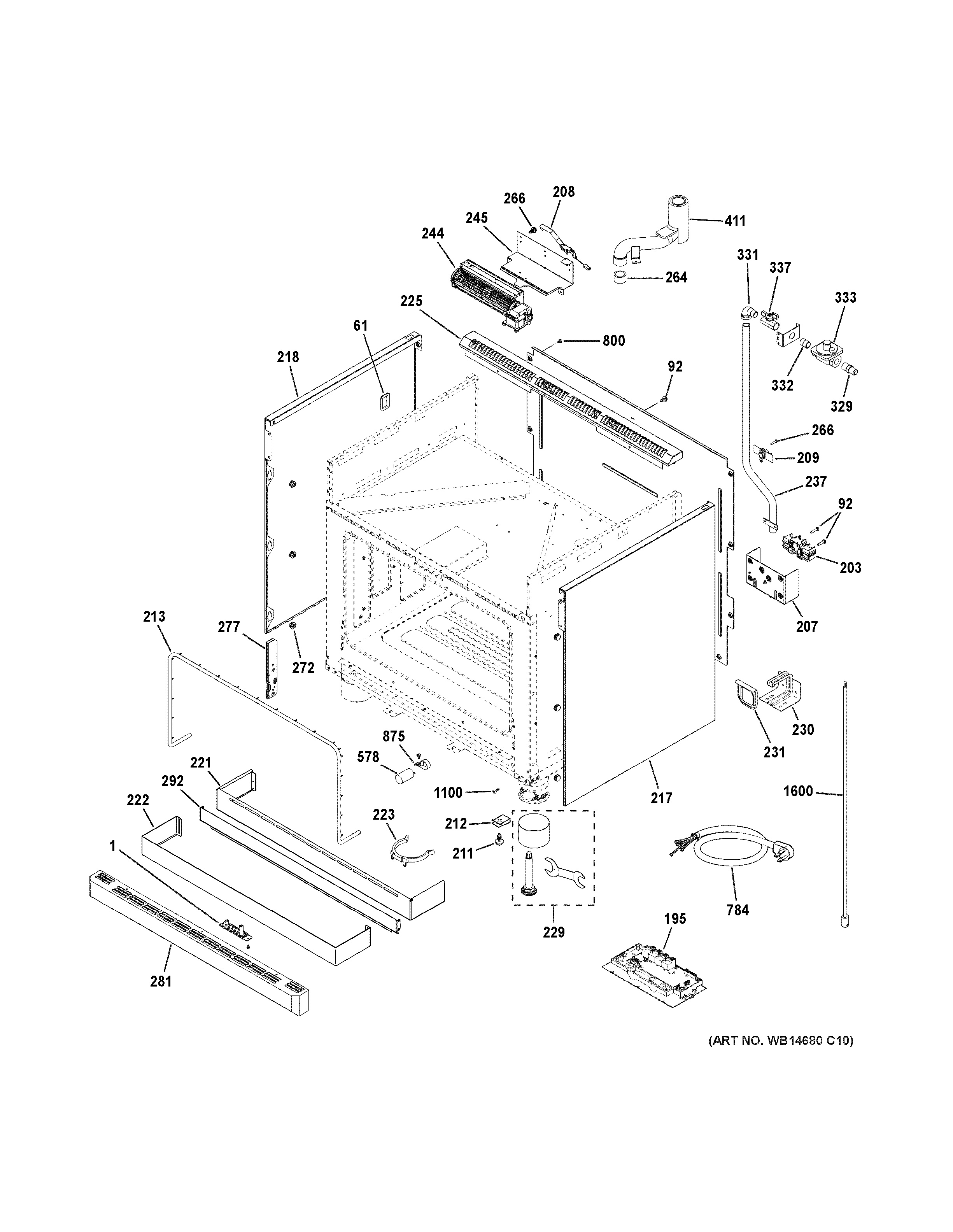 Assembly View for BODY PARTS | ZDP364NRP6SS