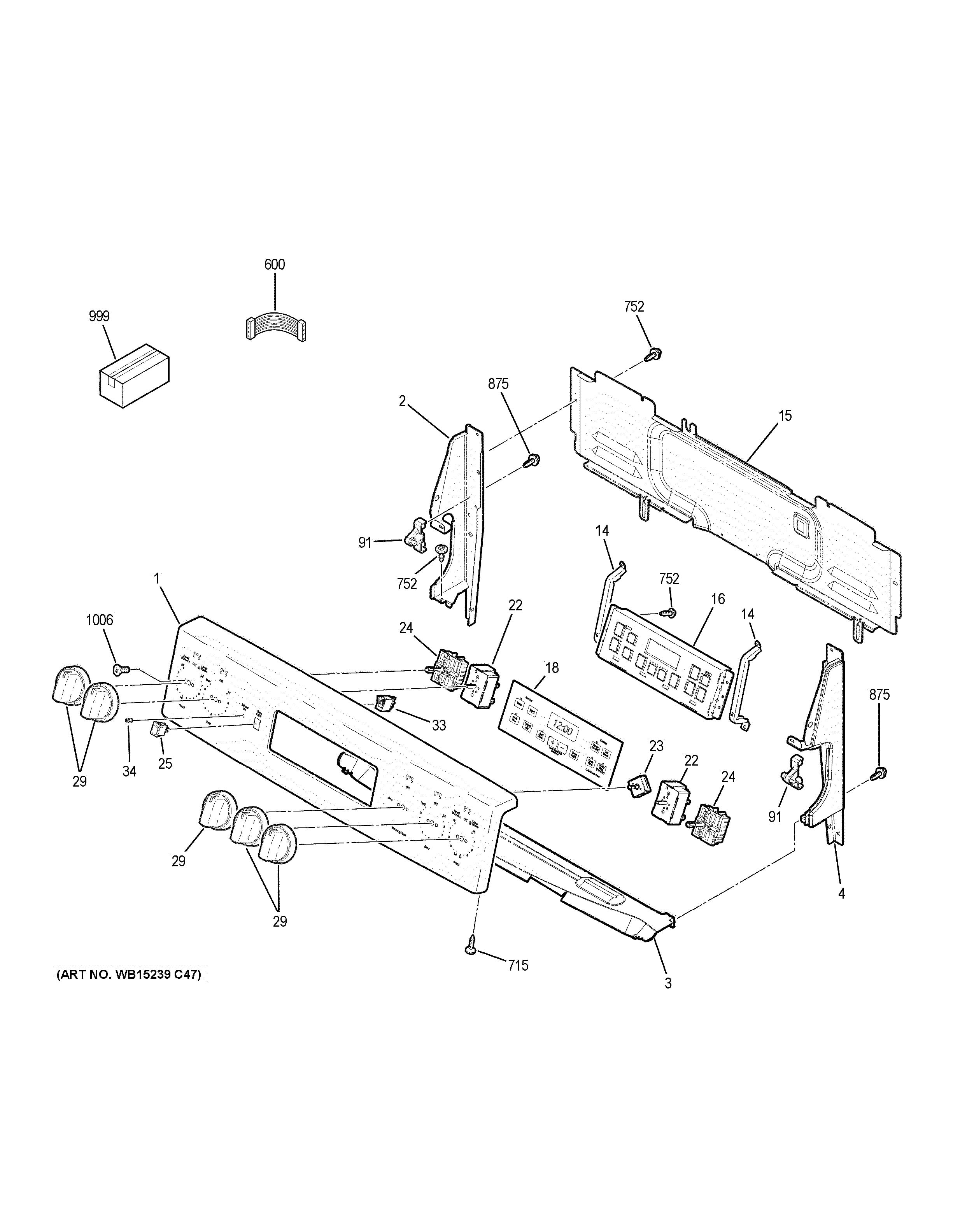 Assembly View for CONTROL PANEL | JB655DK2WW