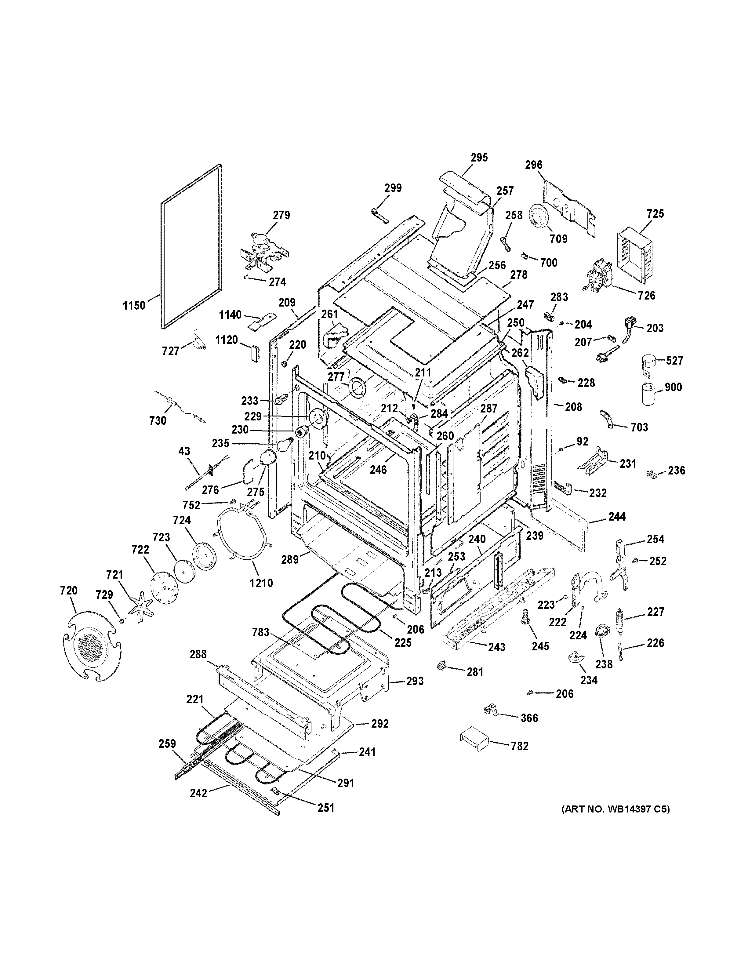 Assembly View for BODY PARTS | CGS980SEM6SS