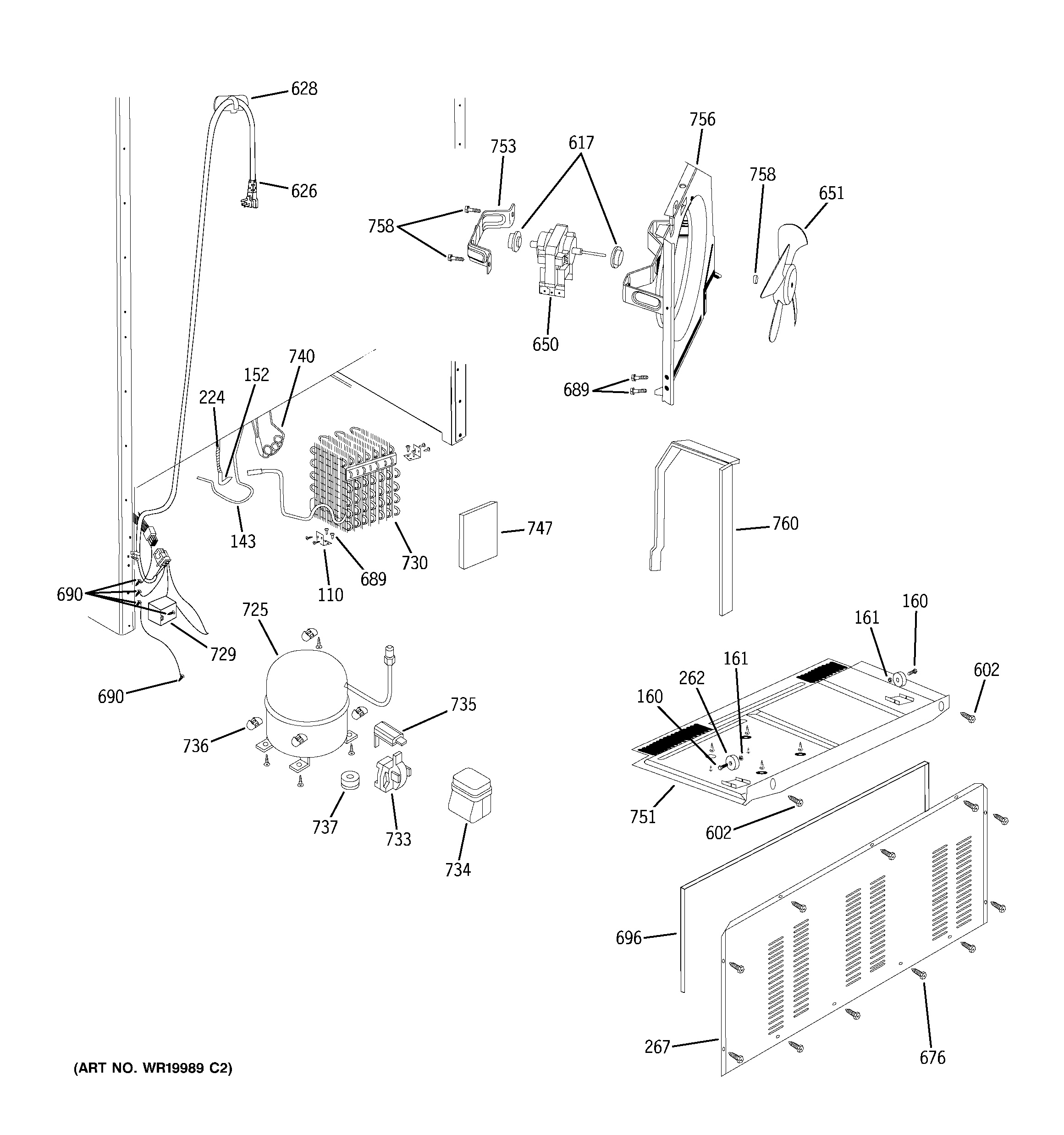 Assembly View for UNIT PARTS | GTS18TBSAWW