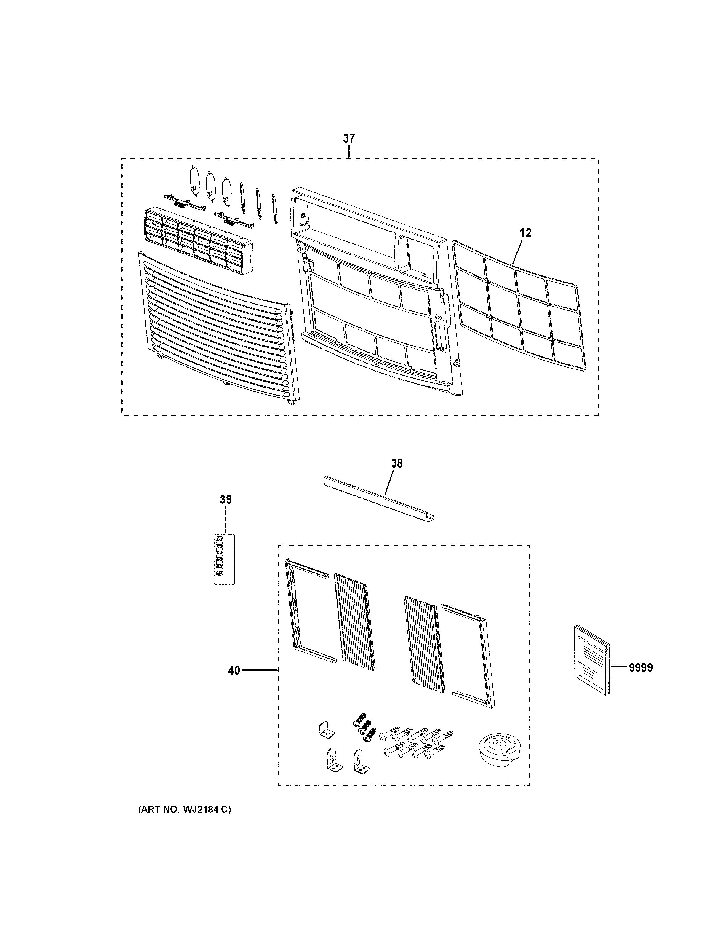 Assembly View for ROOM AIR CONDITIONER | AHS10AXQ1