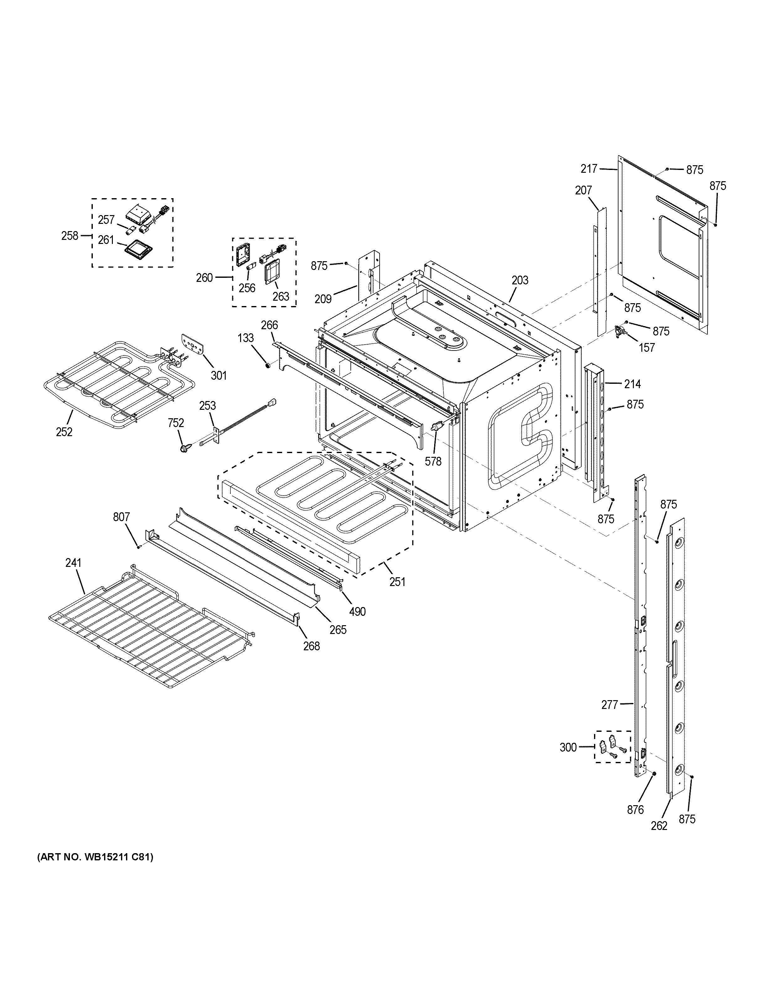 Assembly View for UPPER OVEN | JK5500SF5SS
