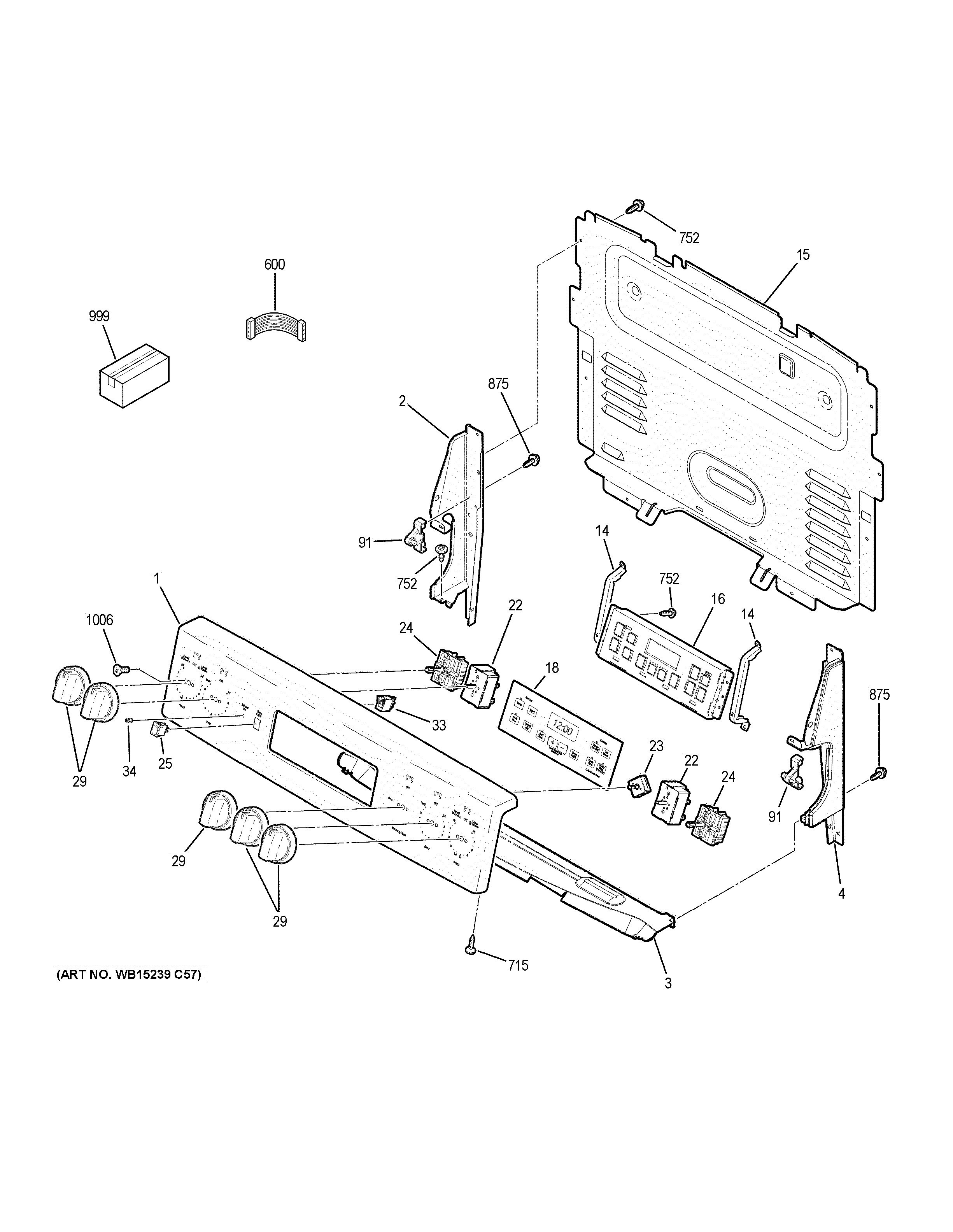 Assembly View for CONTROL PANEL | JB655DK3WW