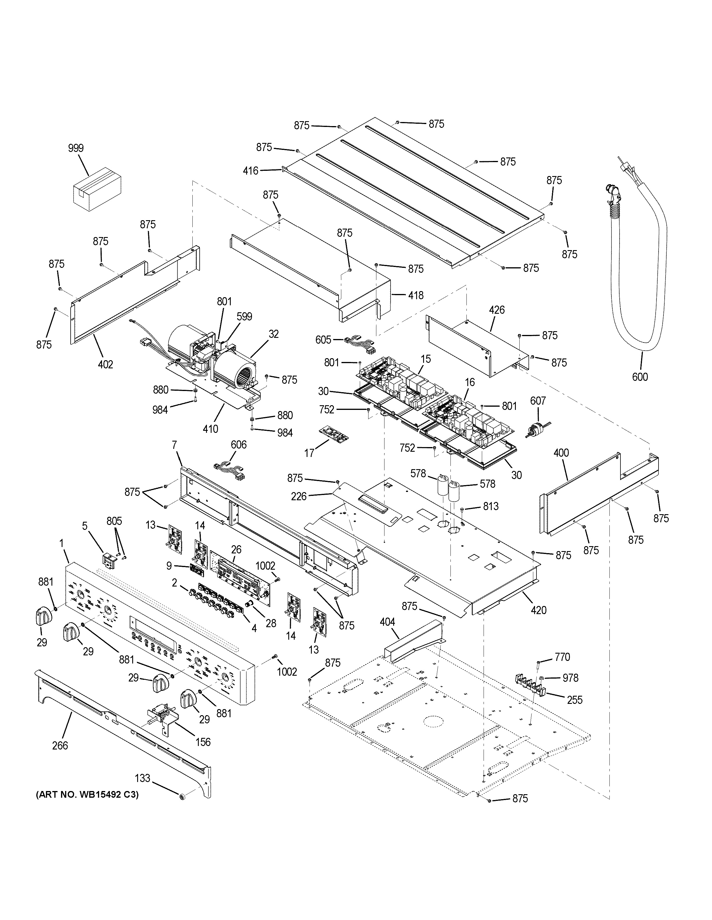 Assembly View for CONTROL PANEL | ZET2FL2SS