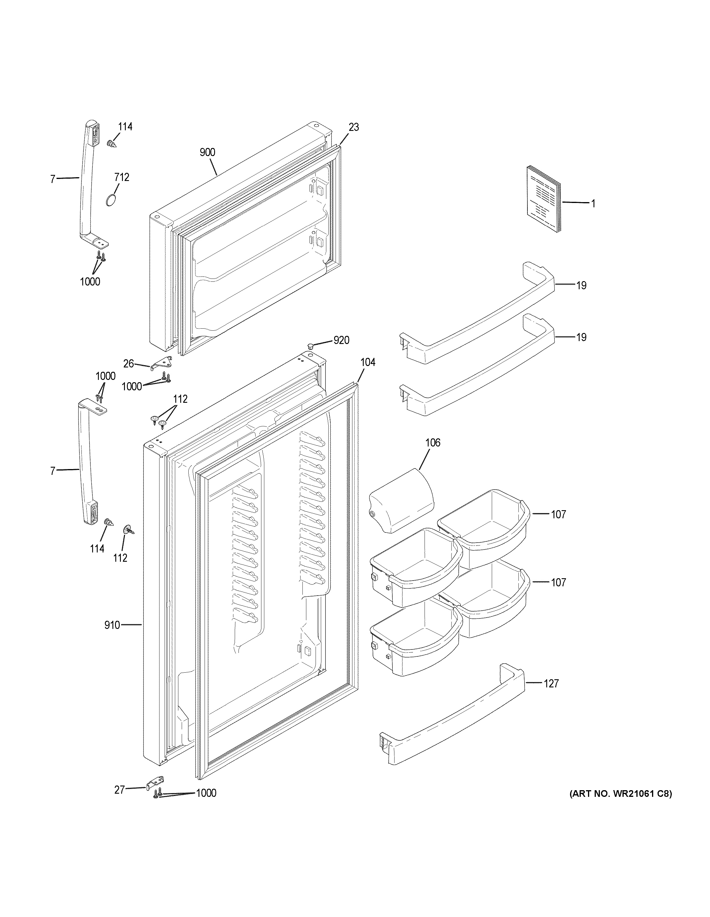 Assembly View for DOORS | GIE18HGHMRBB
