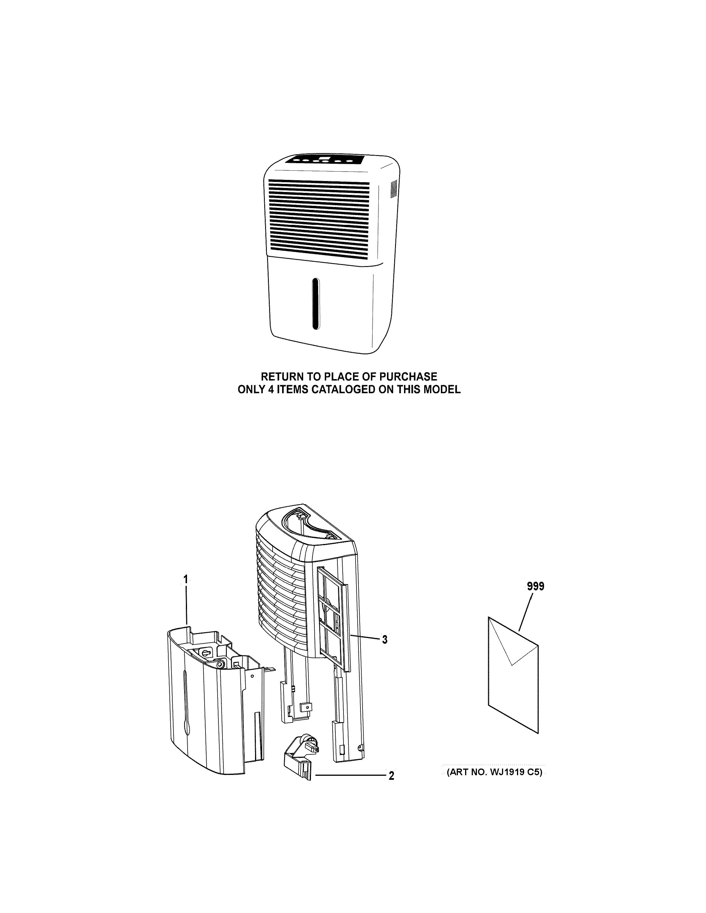Assembly View for DEHUMIDIFIER | APEH70LWQ1