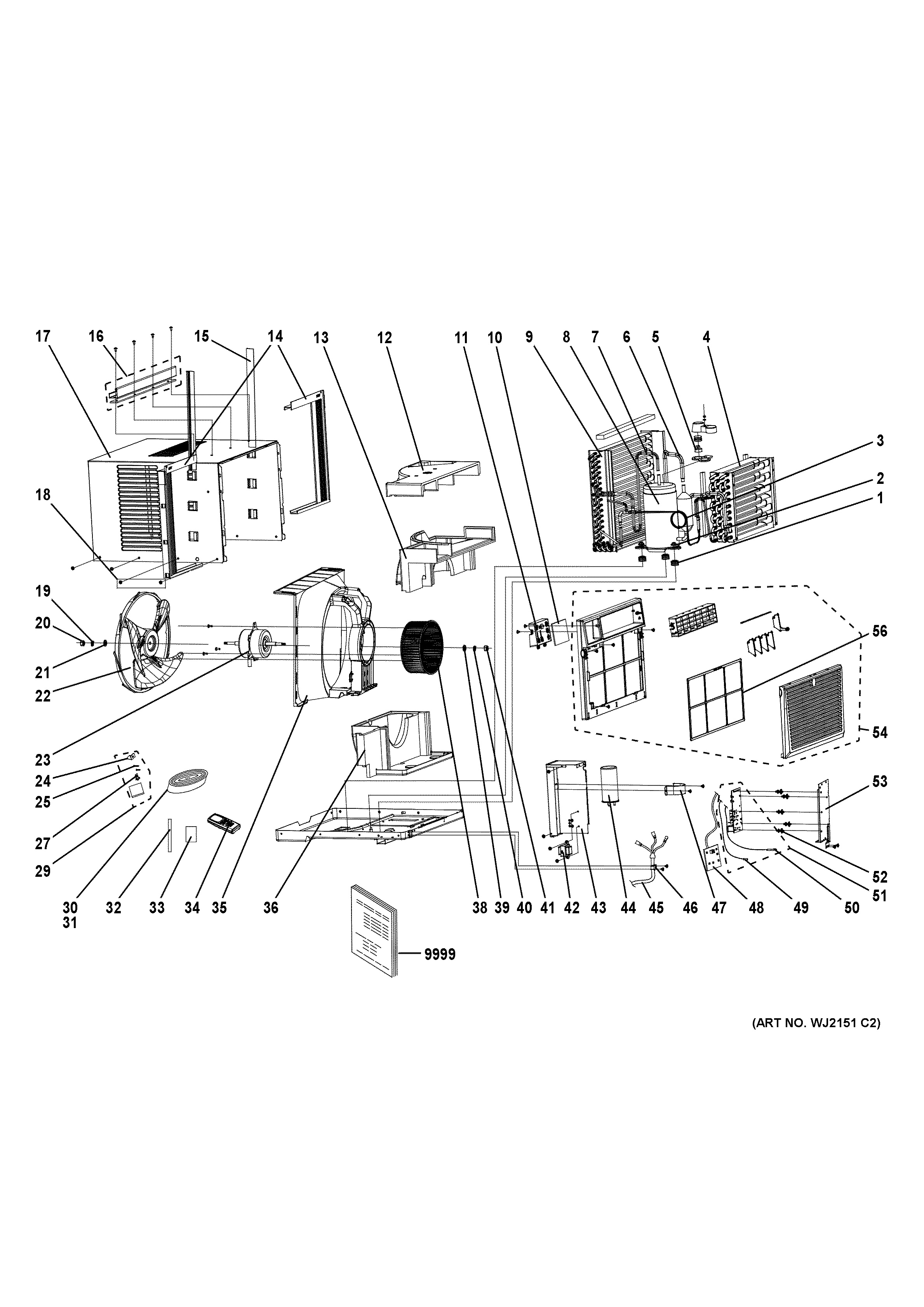 Assembly View for ROOM AIR CONDITIONER | AEL10AVH1
