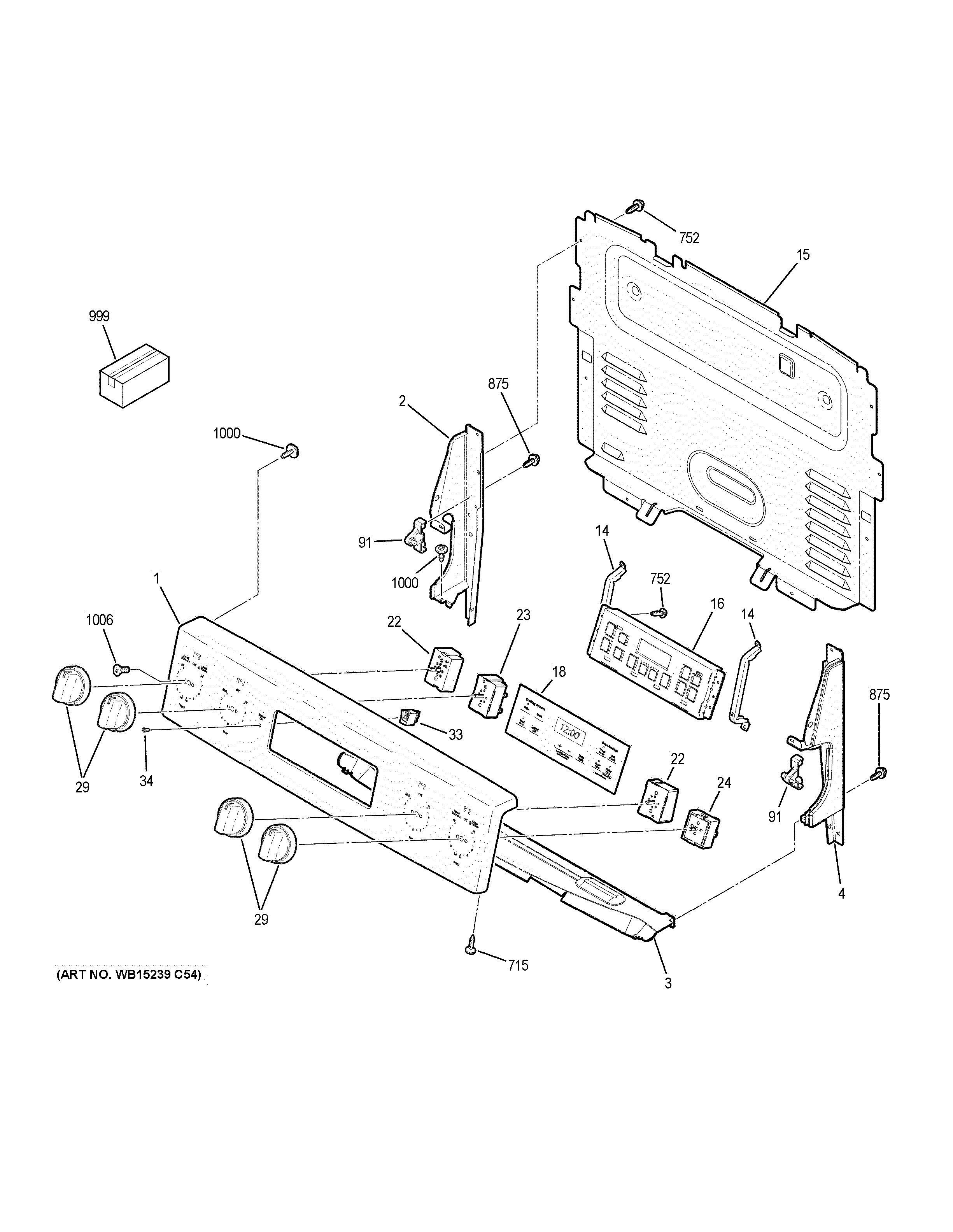 Assembly View for CONTROL PANEL | JB625RK4SS