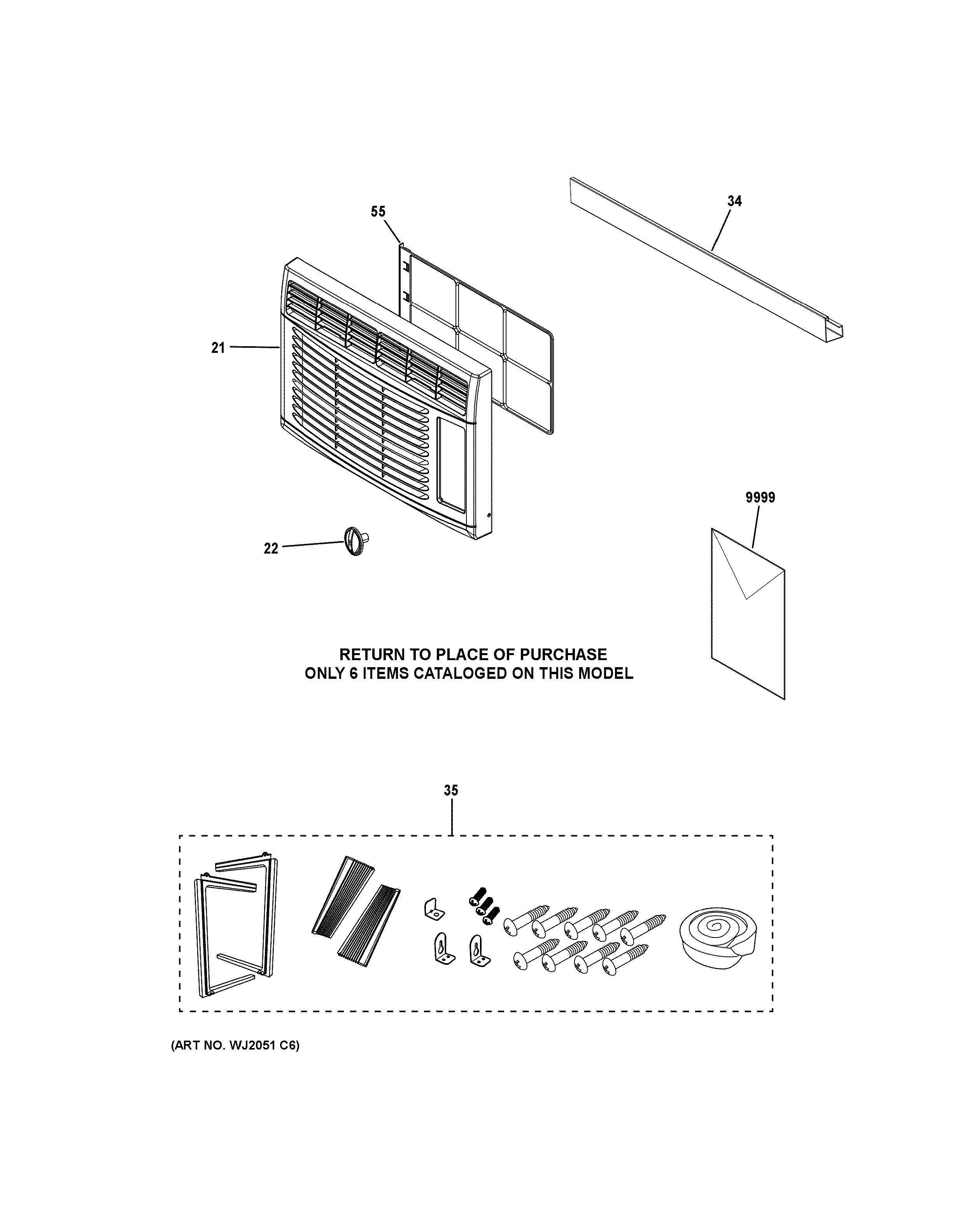 Assembly View for ROOM AIR CONDITIONER | AHV05LWQ1