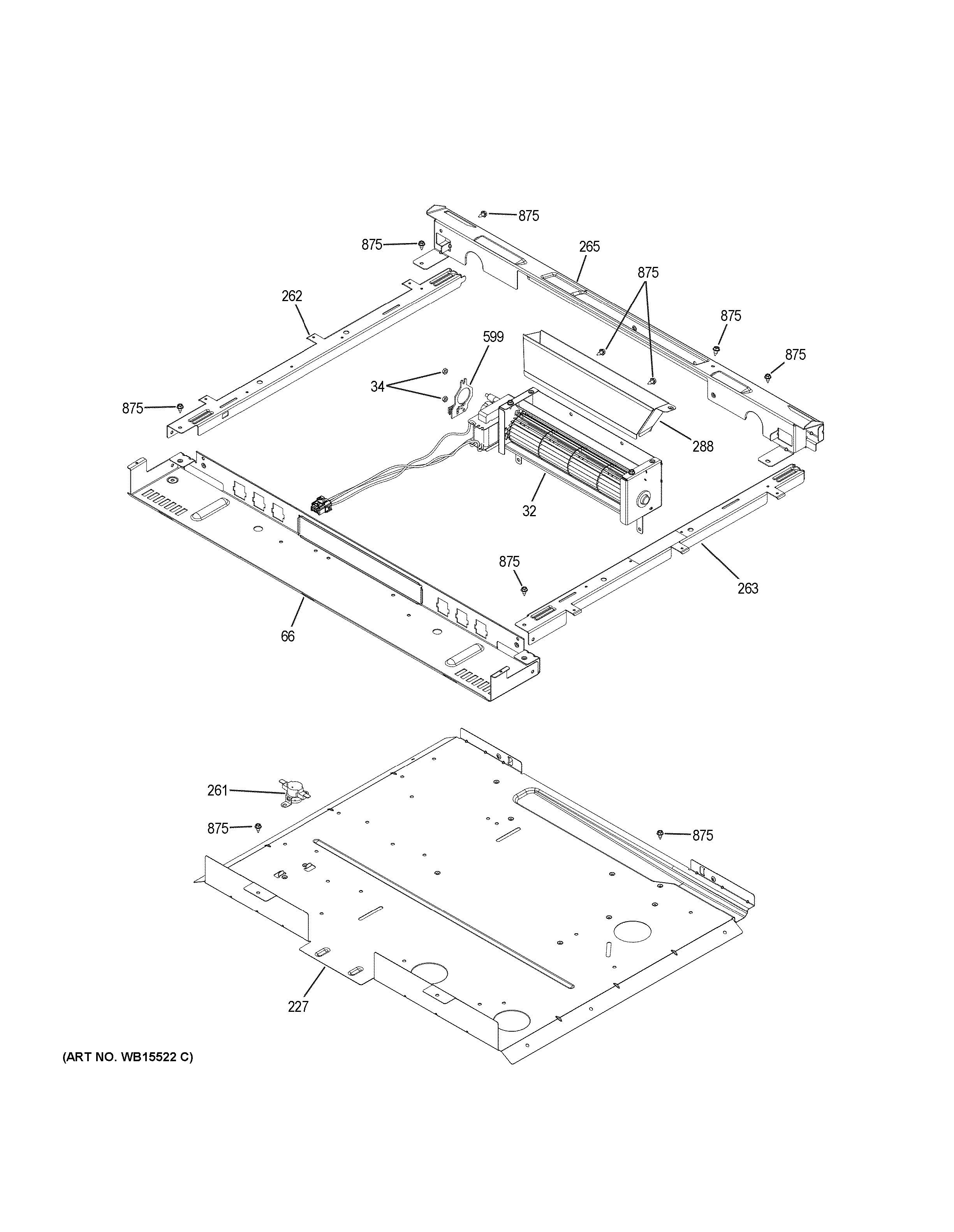 Assembly View for COOLING FAN | JS645SL2SS