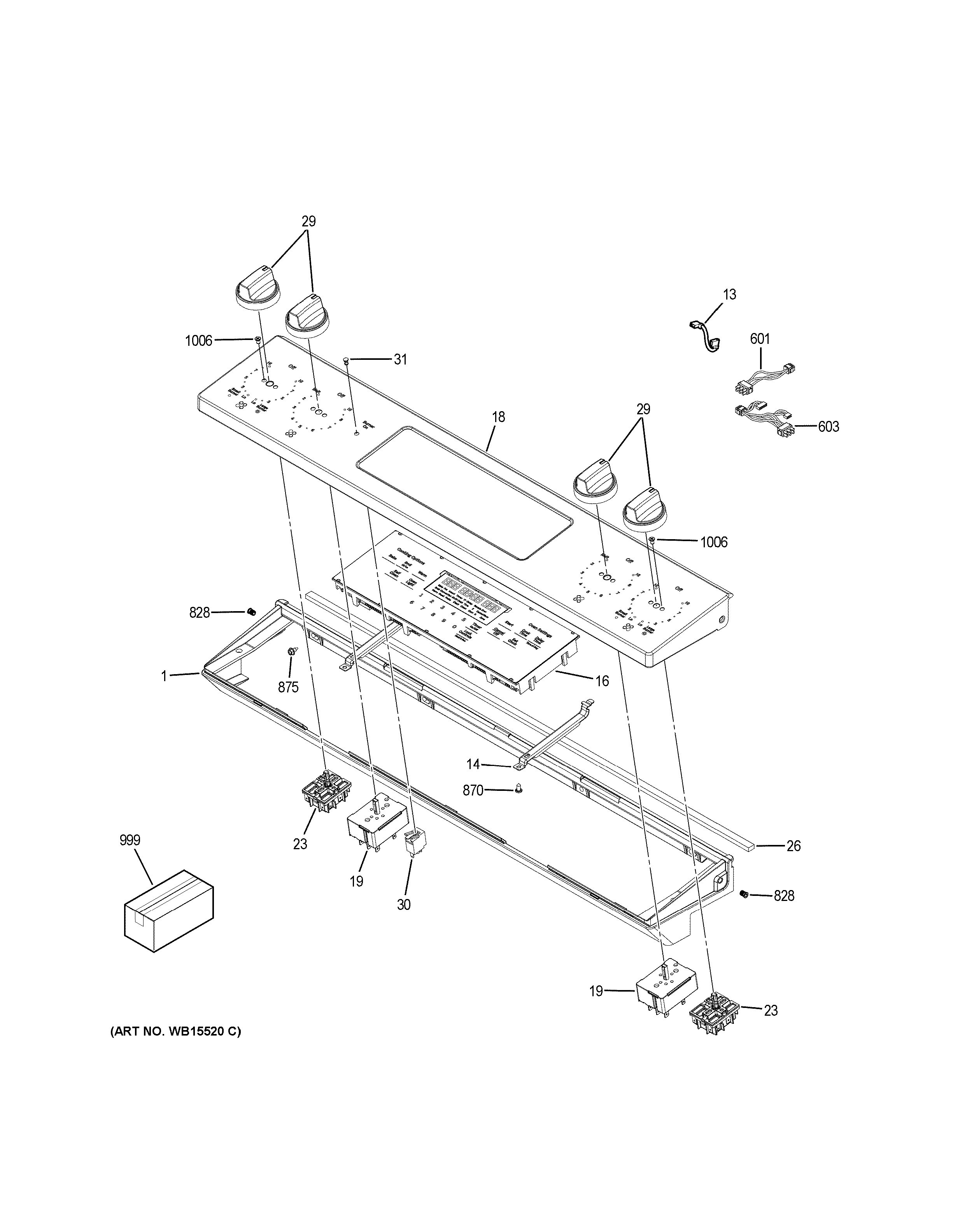 Assembly View for CONTROL PANEL | JS645SL3SS