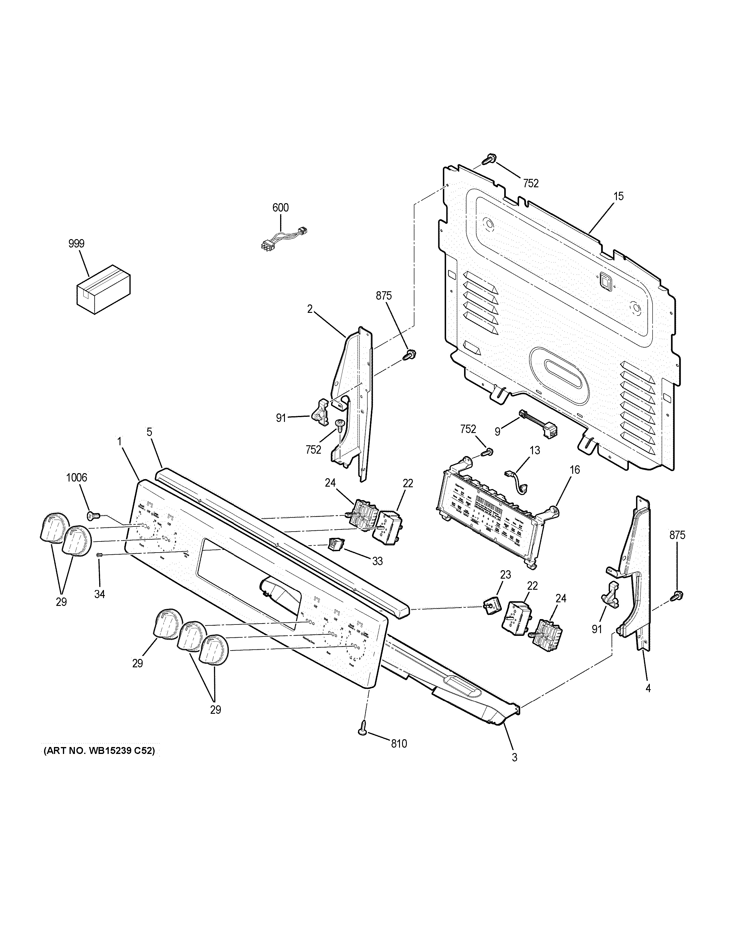 Assembly View for CONTROL PANEL | JB750SJ7SS