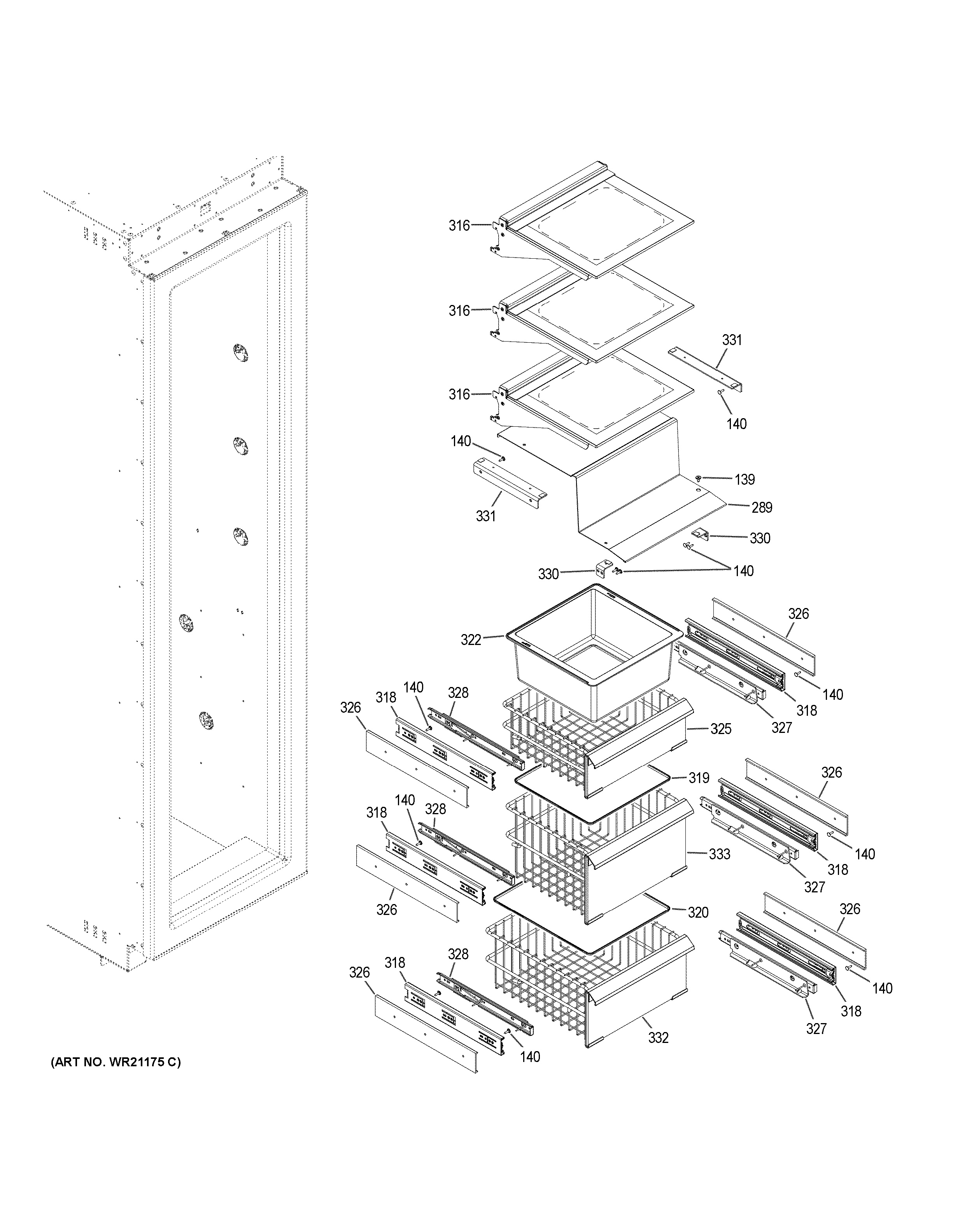 Assembly View for SHELVES & DRAWERS | ZIF240NPKAII