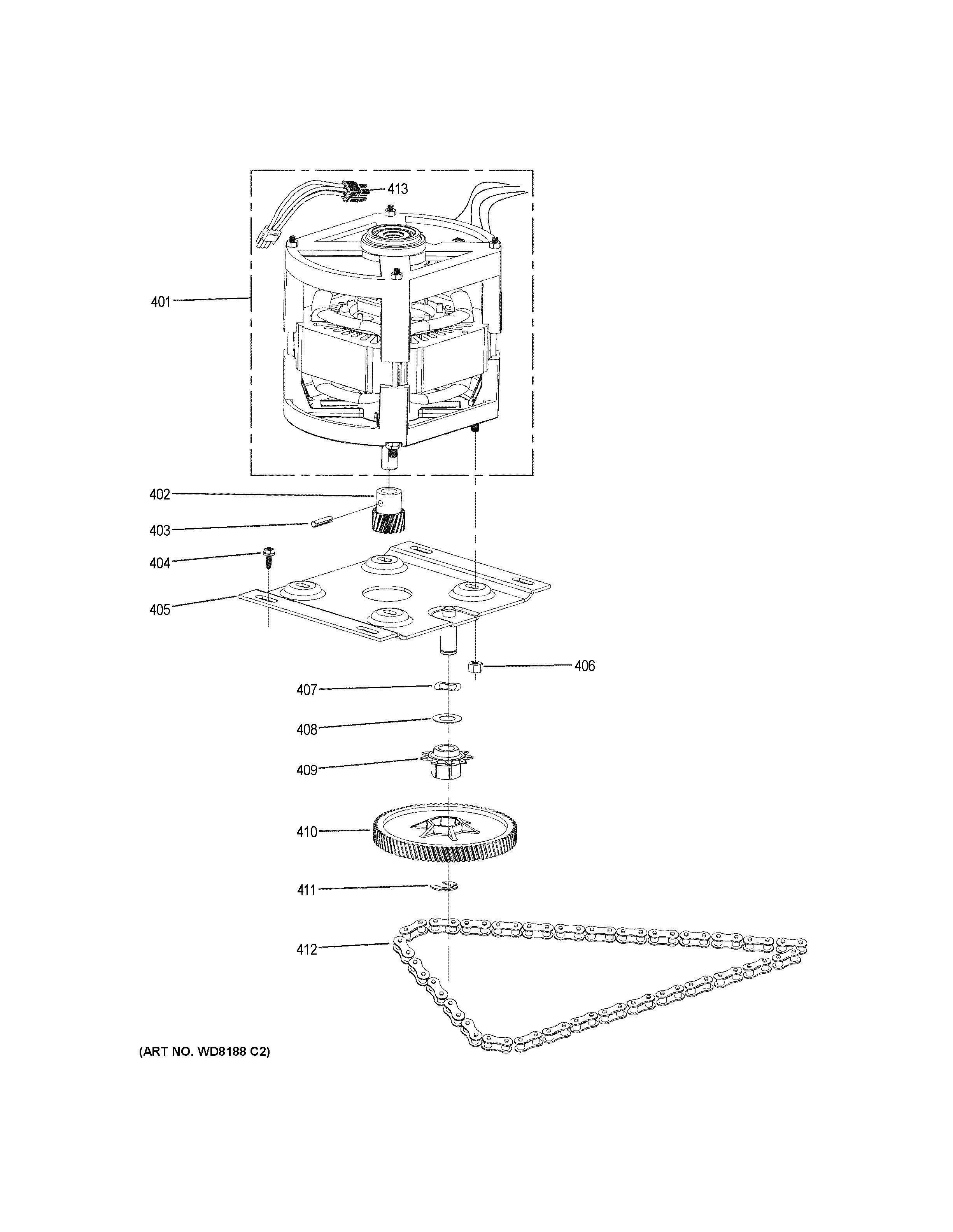Assembly View for MOTOR & DRIVE PARTS | GCG1580L0SS