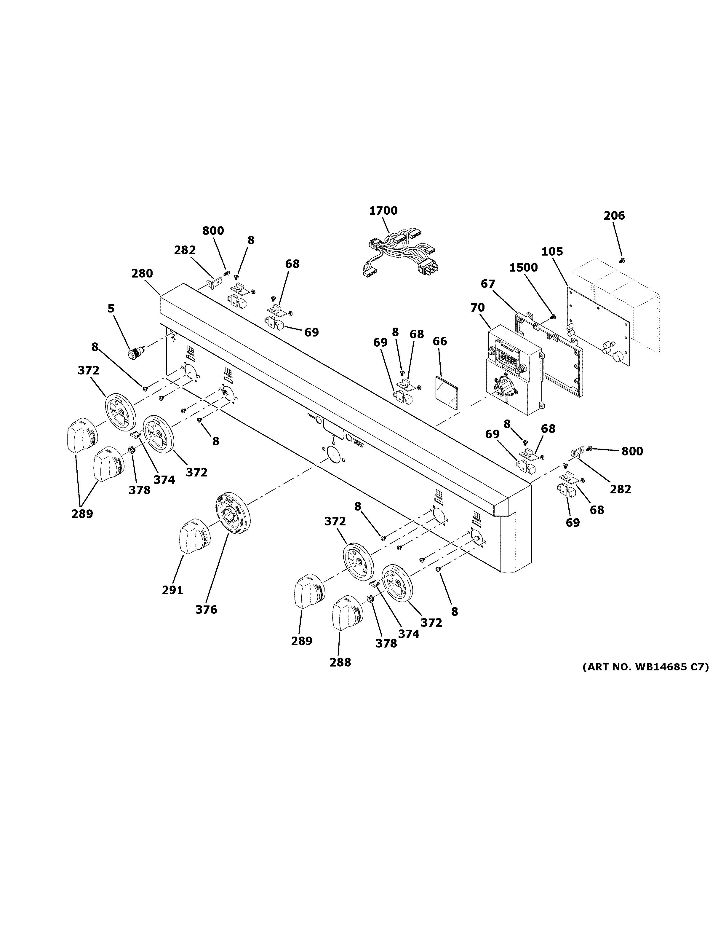 Assembly View for CONTROL PANEL | ZGP304NR1SS
