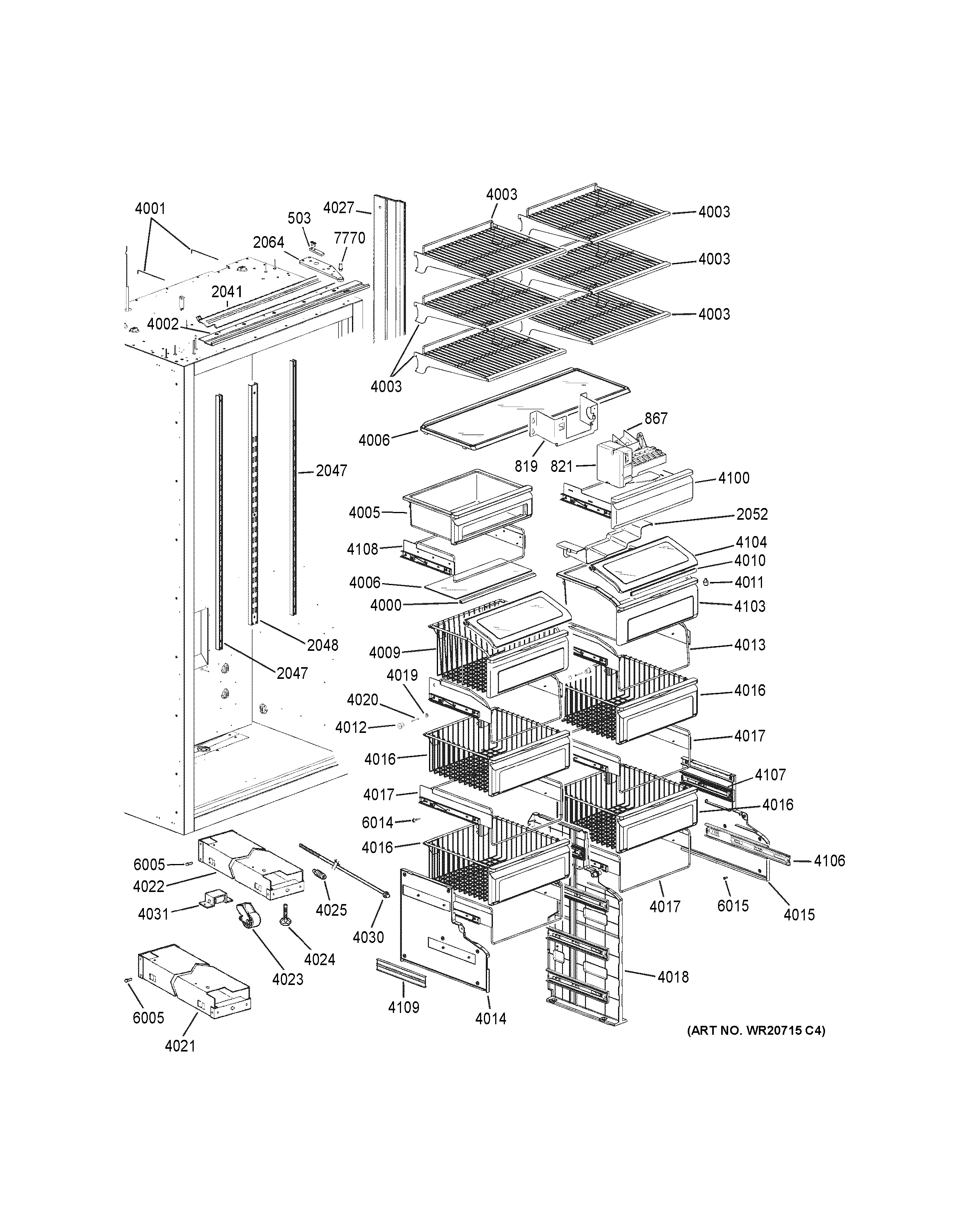 Assembly View for SHELVES & DRAWERS | ZIFS360NNBLH