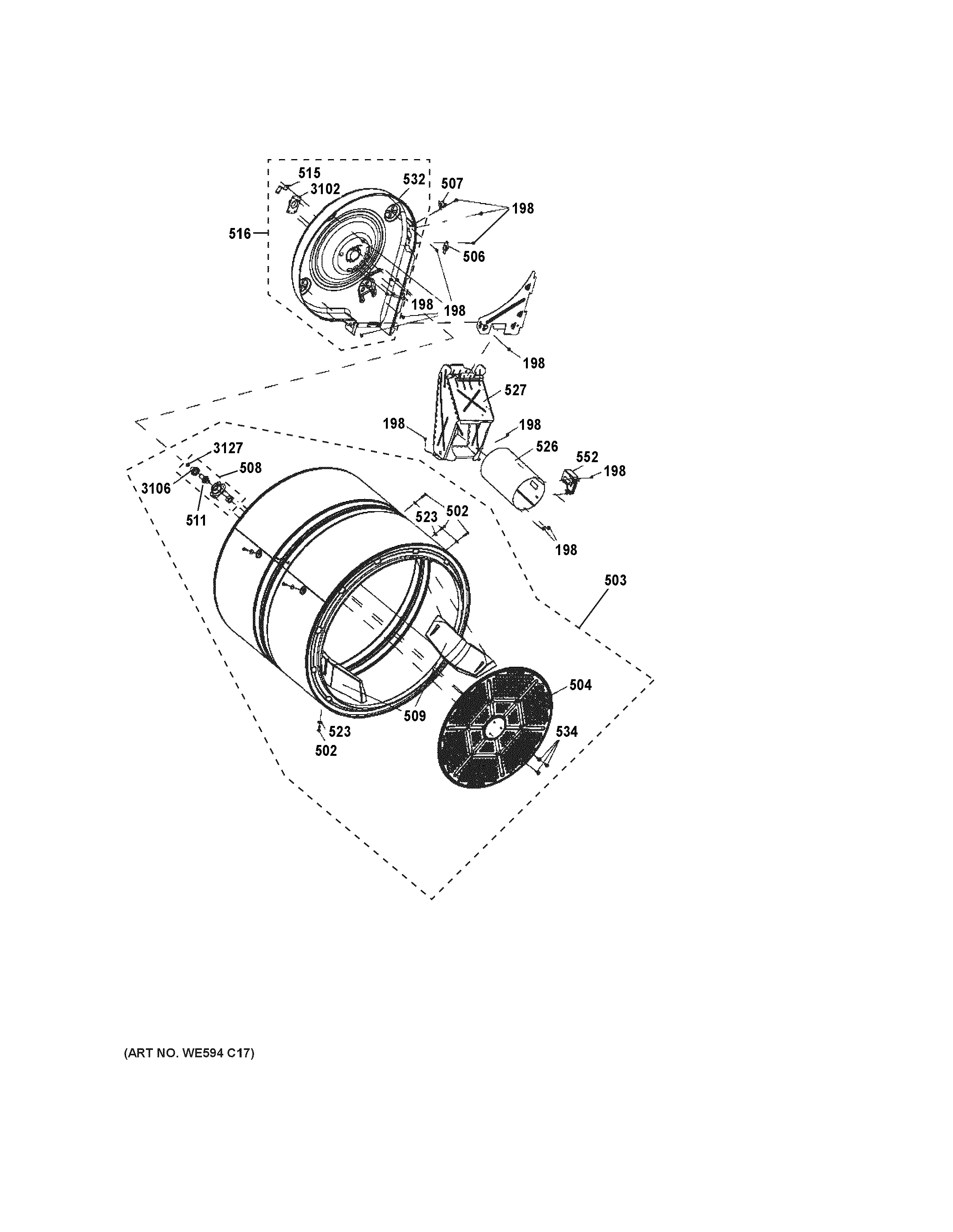 Assembly View for DRUM | GFD43GSSM0WW