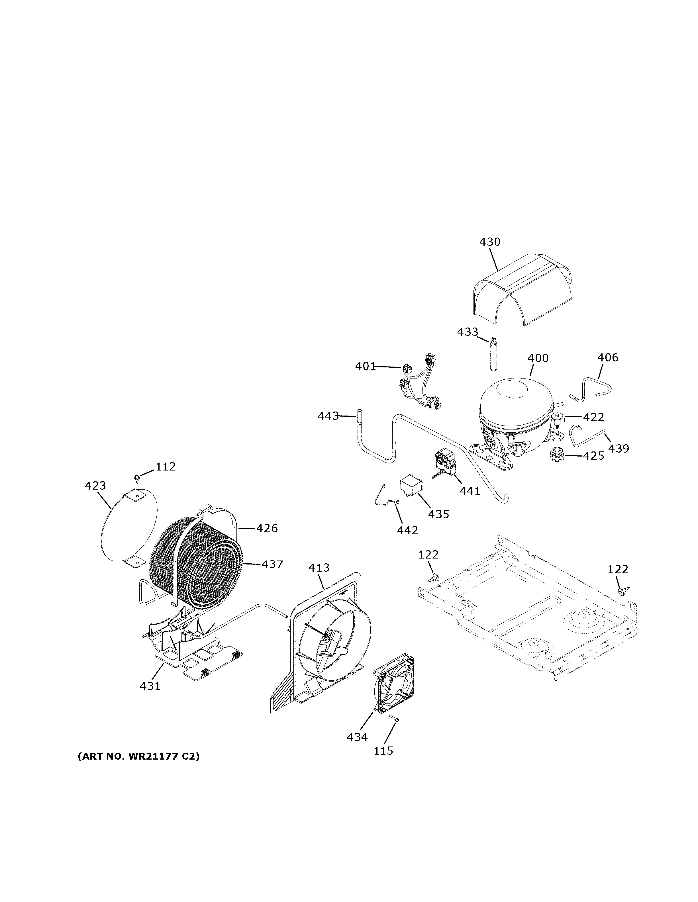 Assembly View for MACHINE COMPARTMENT | ZIF301NPNAII