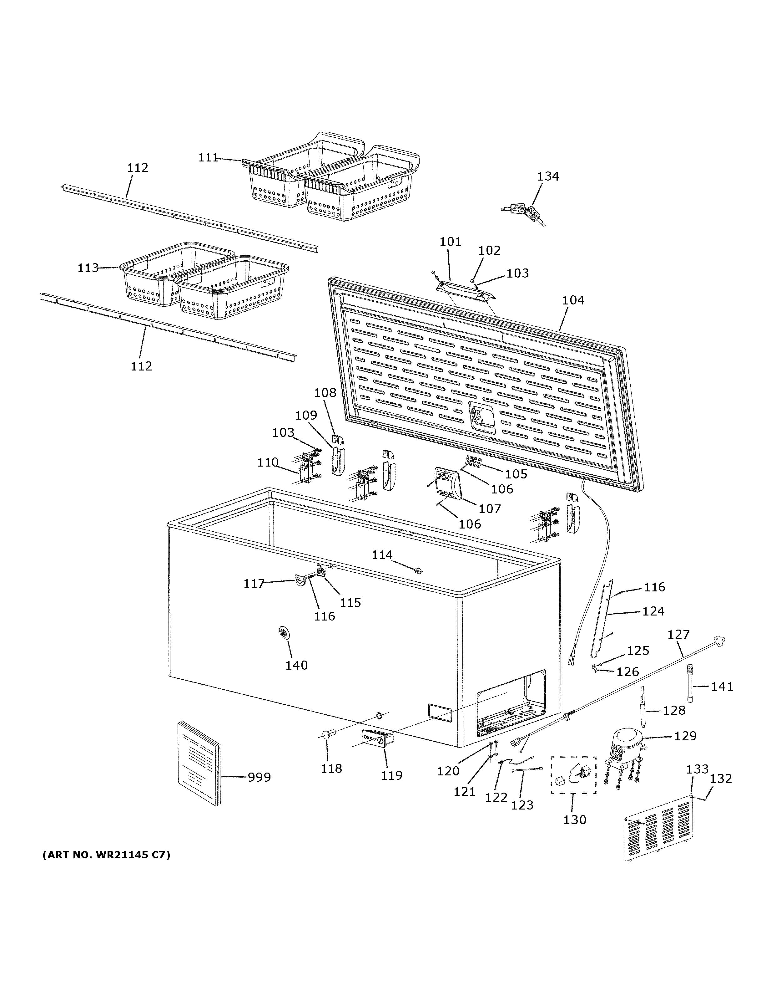 Assembly View for FREEZER | FCM16DLCWW