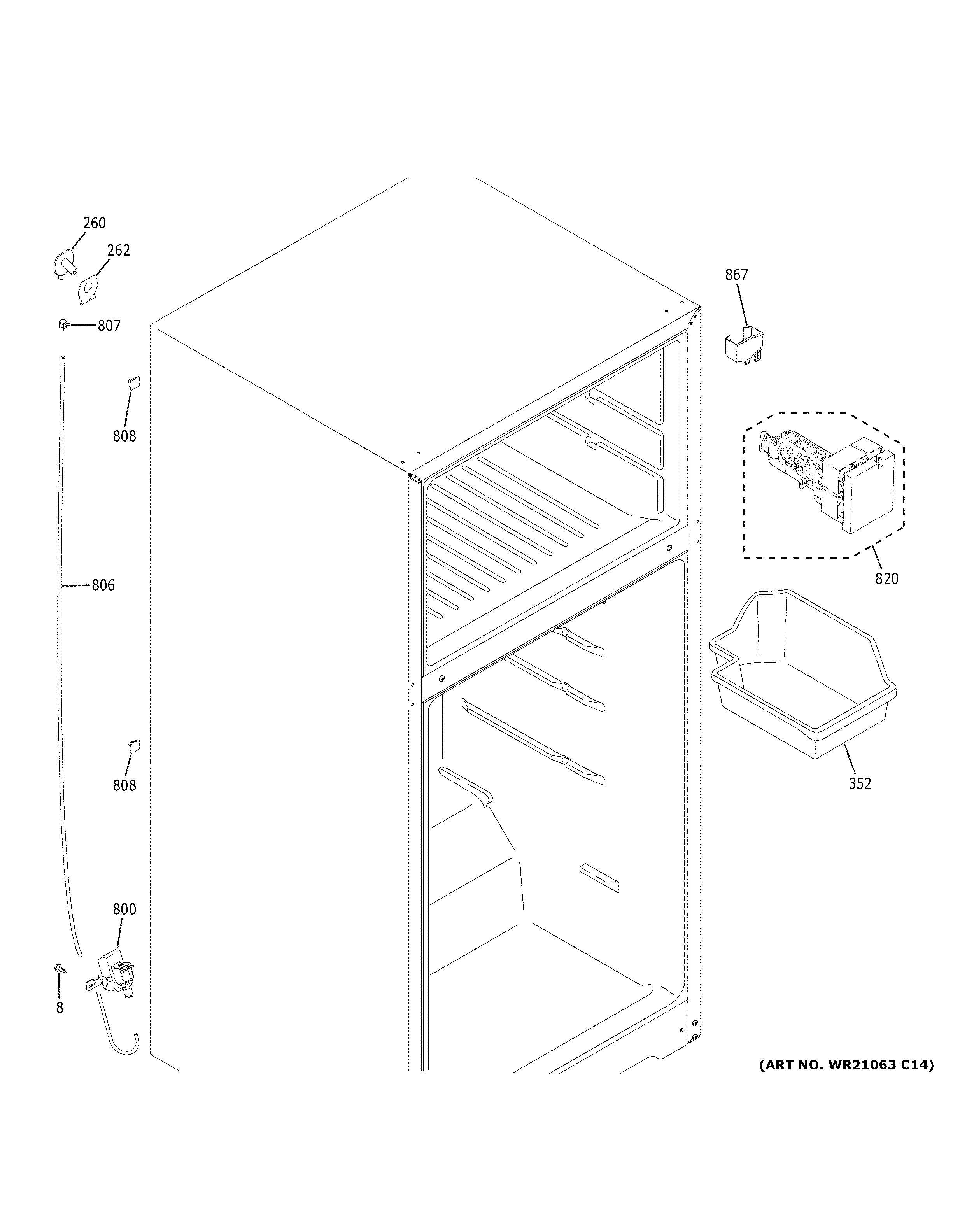 Assembly View for ICE MAKER | GIE18GSNDRSS