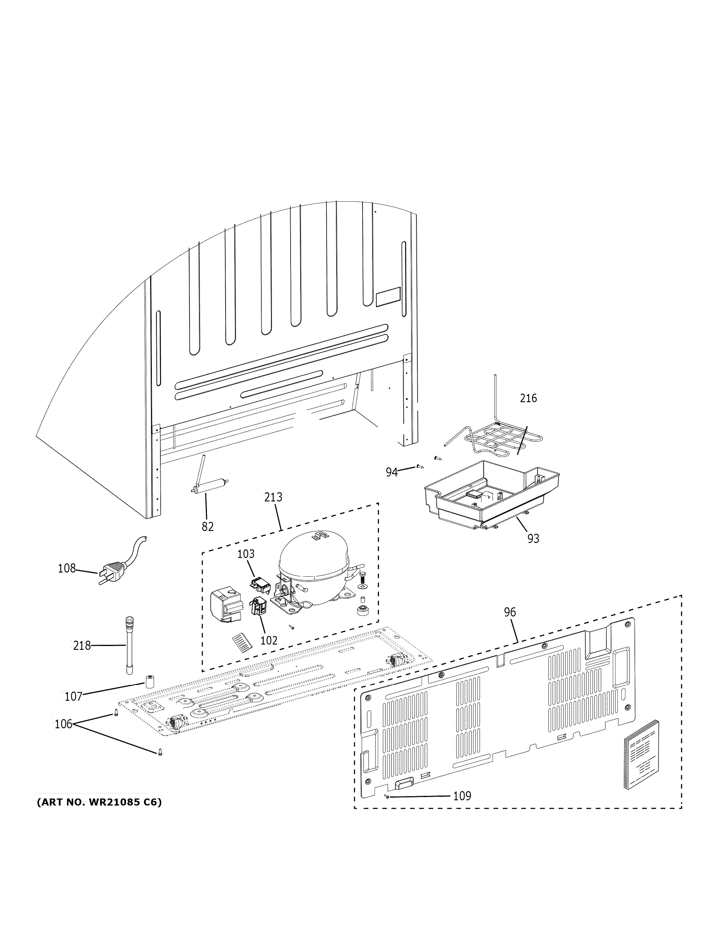 Assembly View for MACHINE COMPARTMENT | GIE21GTHEWW