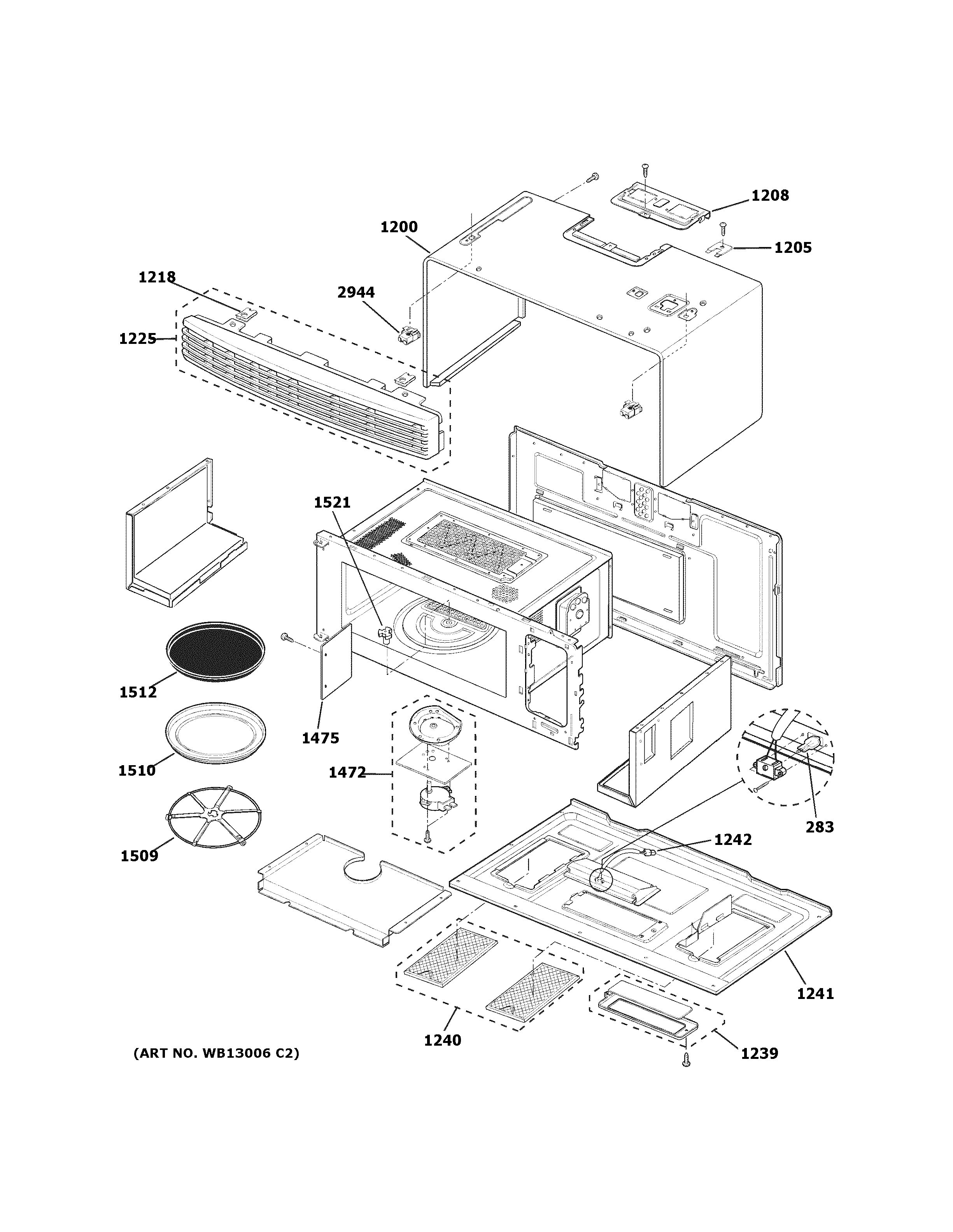 Assembly View for OVEN CAVITY PARTS | SCA1001KSS02