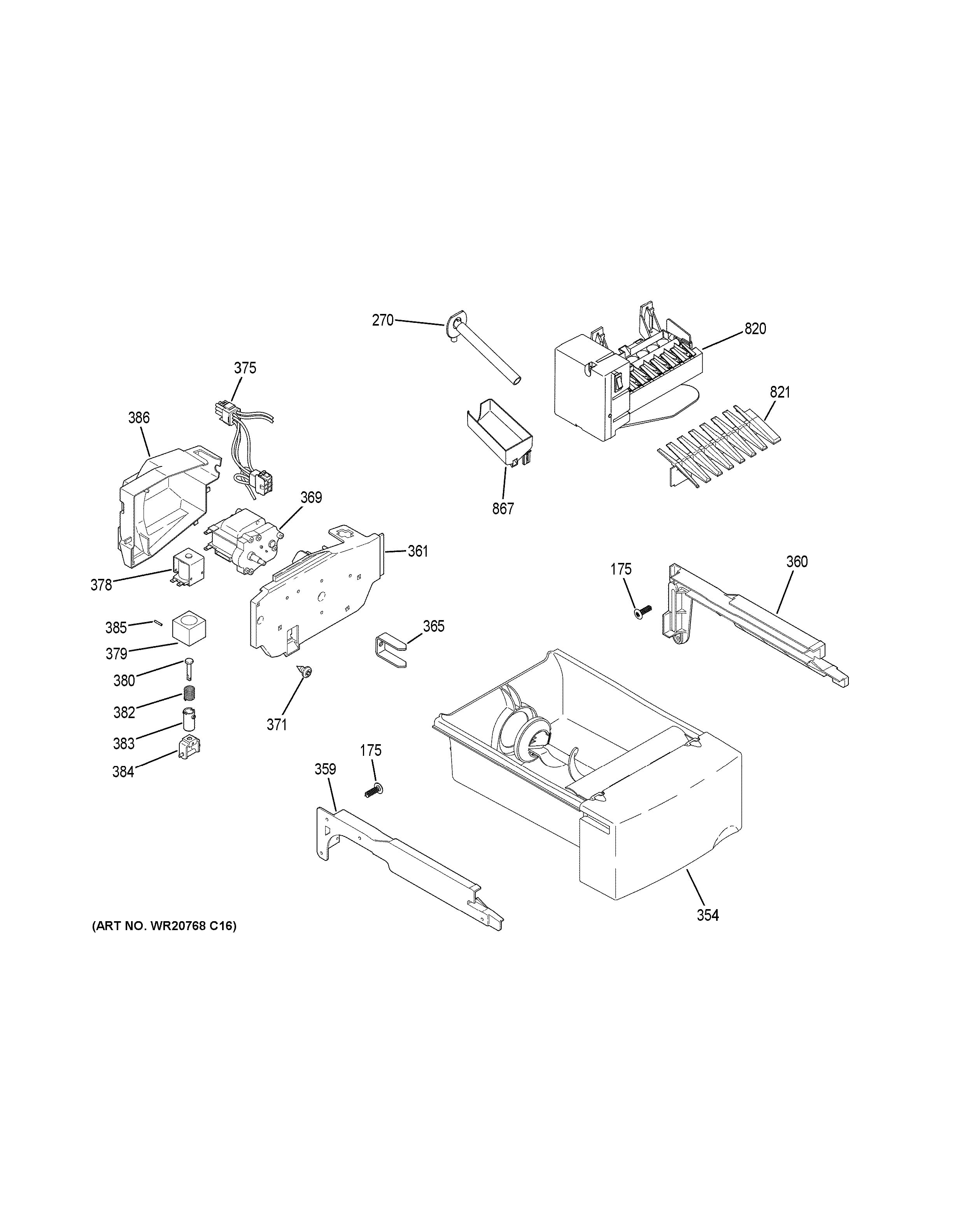 Assembly View for ICE MAKER & DISPENSER | GSS25LSLLCSS