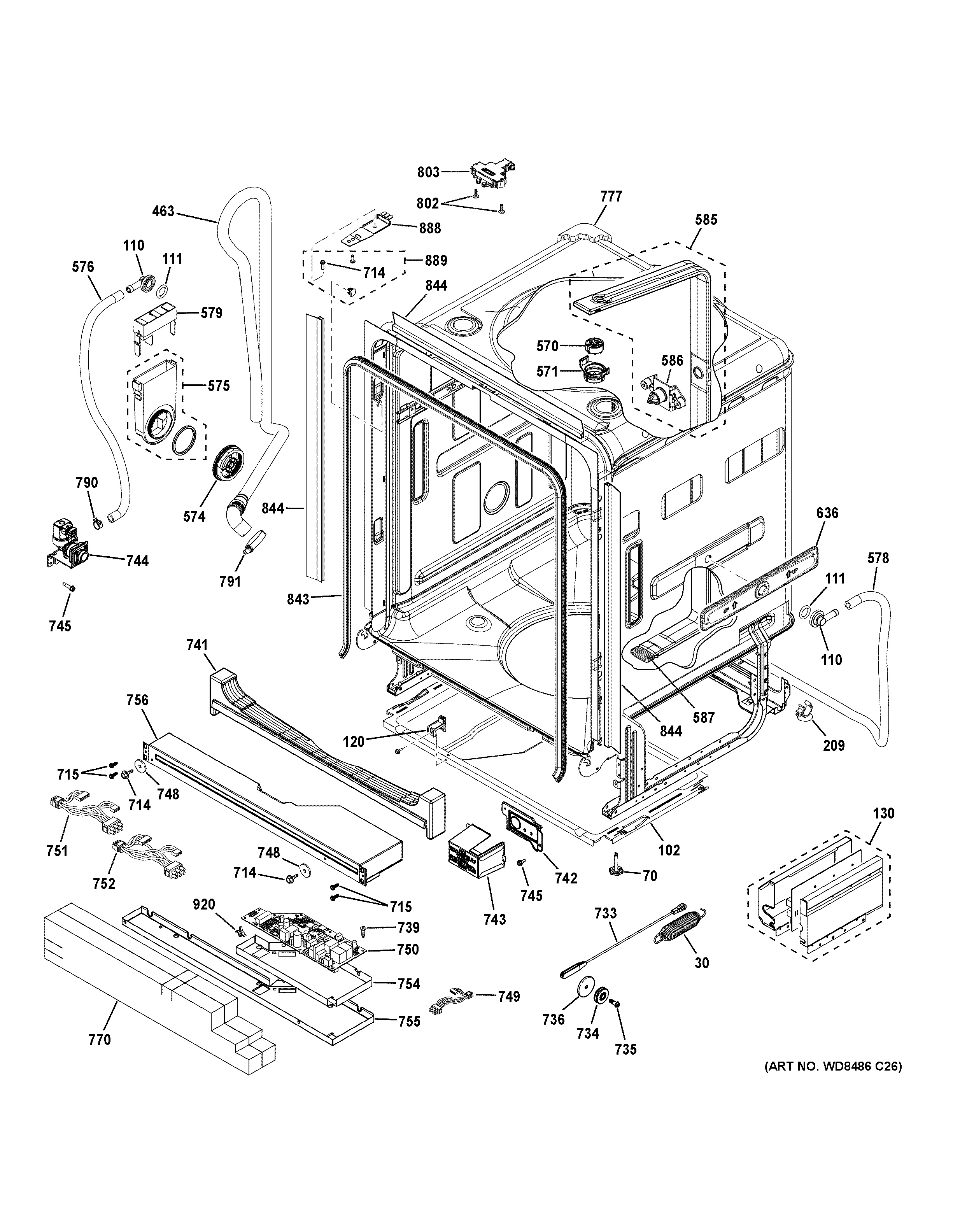 Assembly View for BODY PARTS (1) | ZDT870SPF1SS
