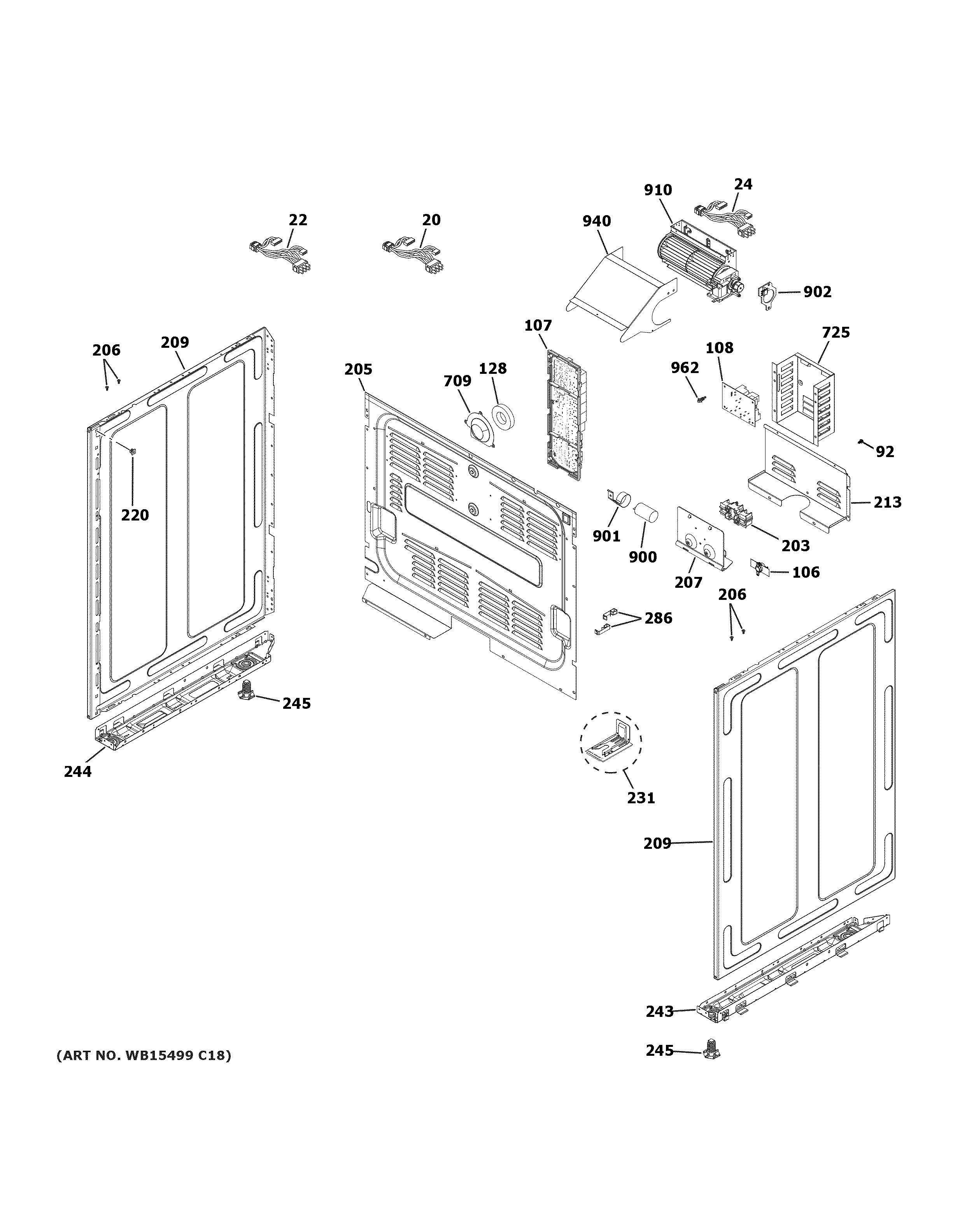 Assembly View for BODY PARTS | CHS950P2M2S1
