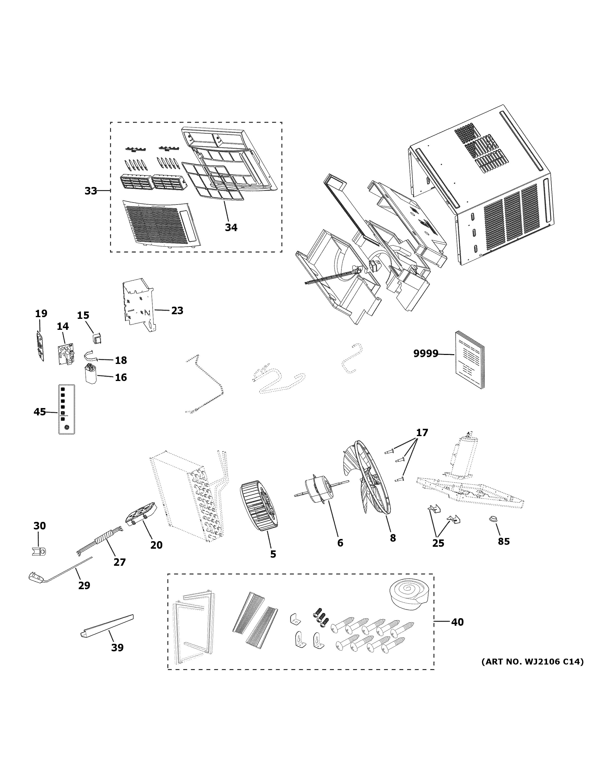 Assembly View for ROOM AIR CONDITIONER | AHM06LWW1