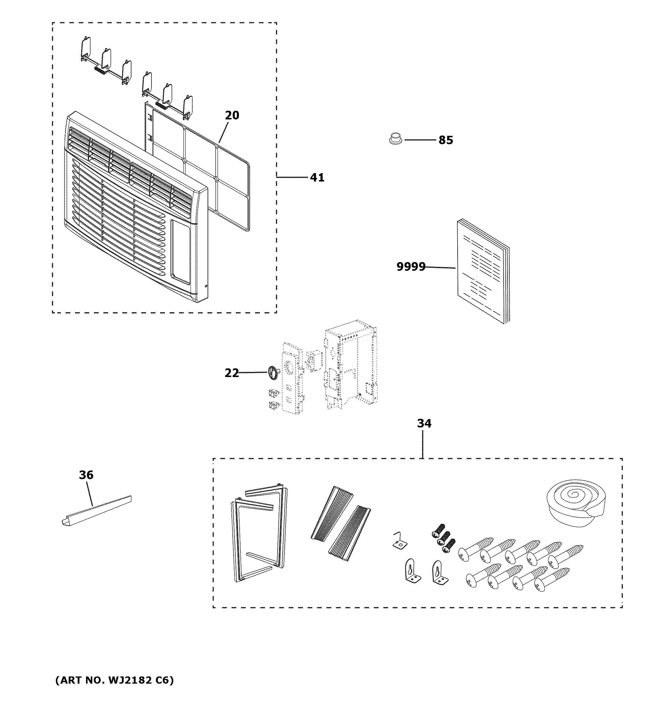 Assembly View for ROOM AIR CONDITIONER | AHV05LYW1