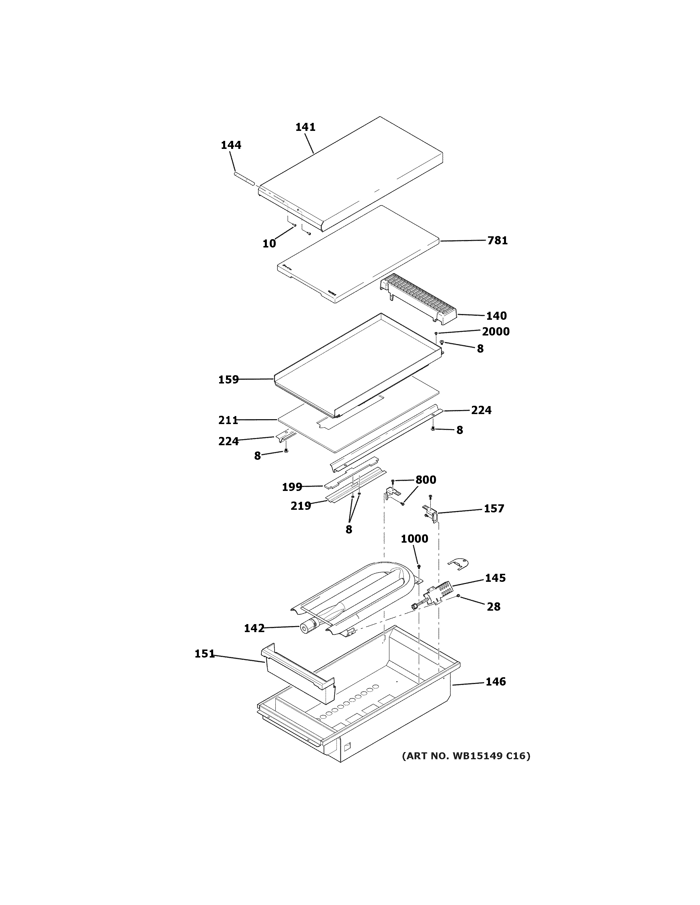 Assembly View for GRIDDLE ASSEMBLY | ZDP486NDN1SS