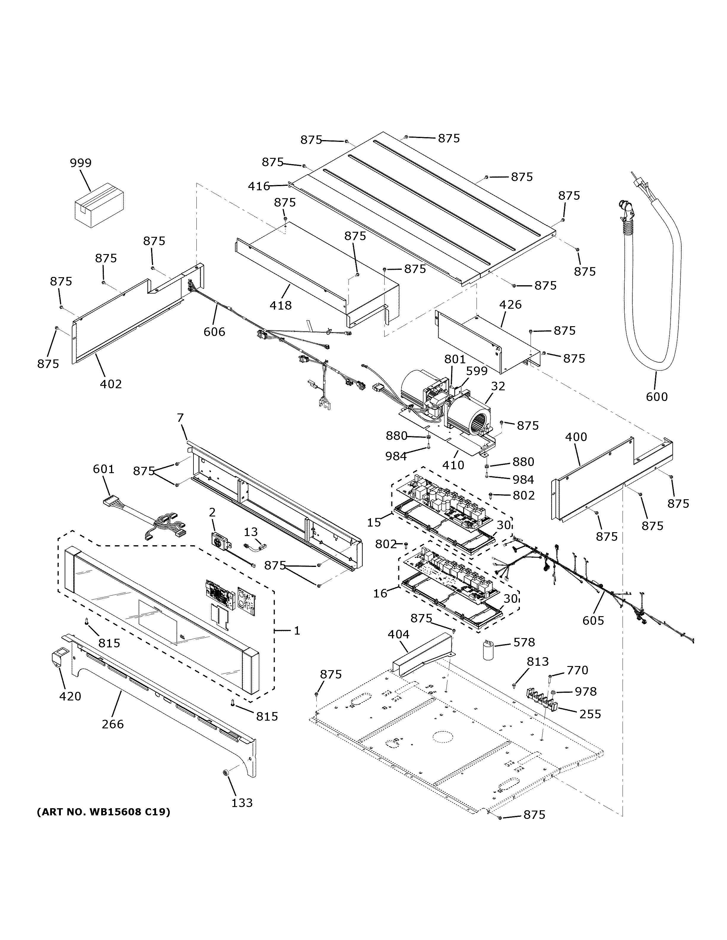 Assembly View for CONTROL PANEL | PTD7000SN1SS