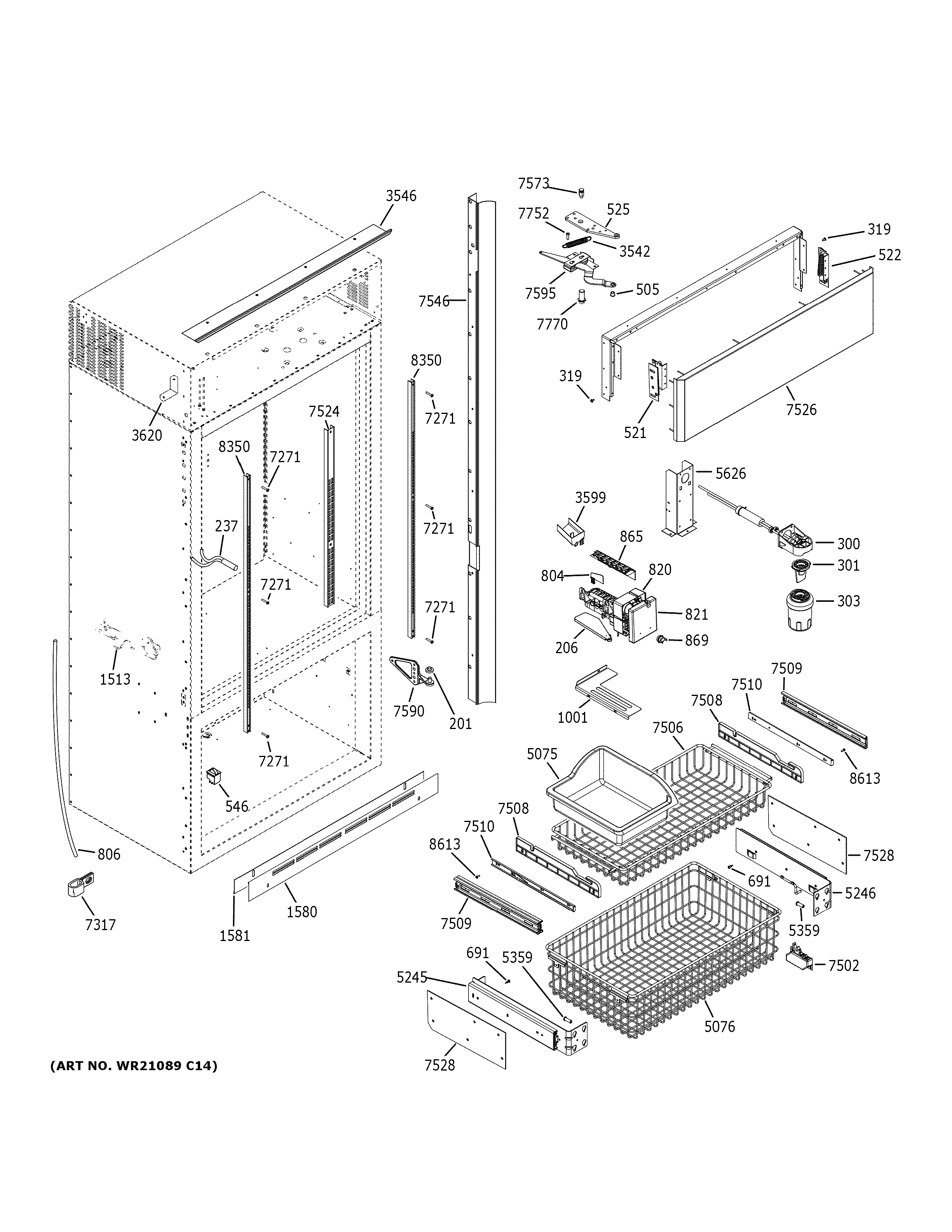 Assembly View for CABINET (2) | ZICS360NNBRH