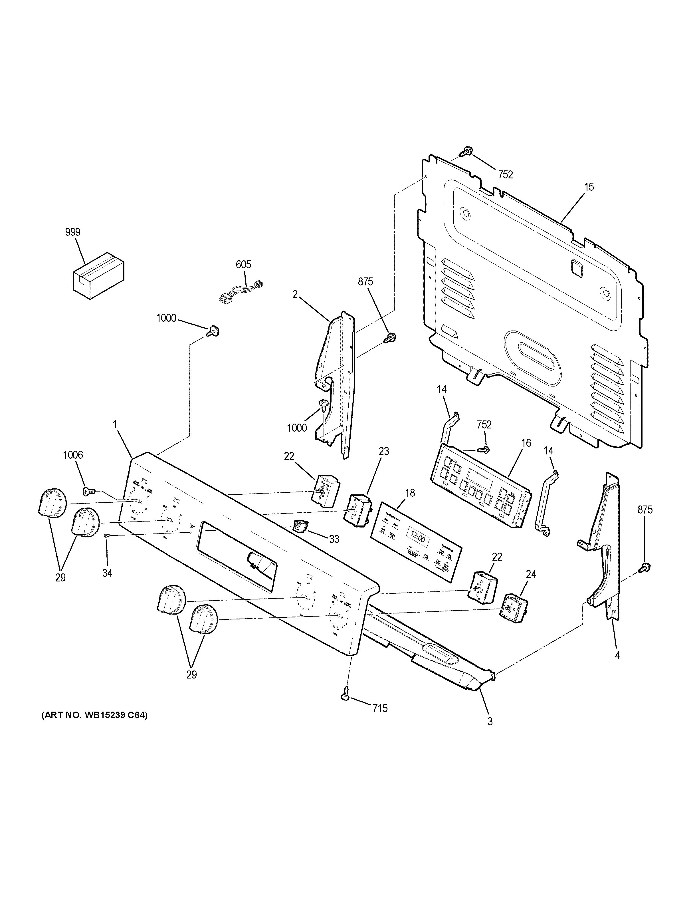 Assembly View for CONTROL PANEL | JB625RK6SS