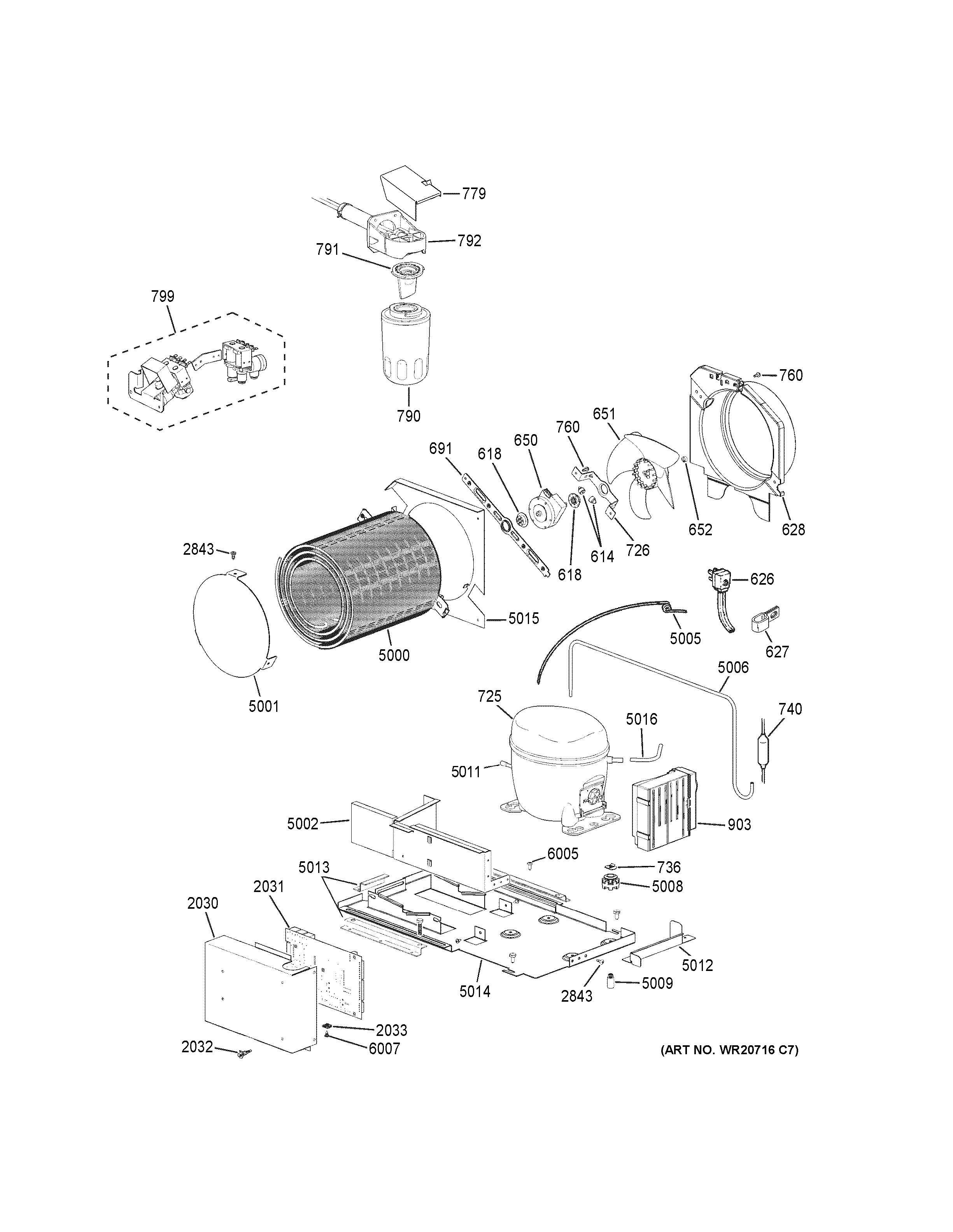 Assembly View for MACHINE COMPARTMENT | ZIFS360NPBLH