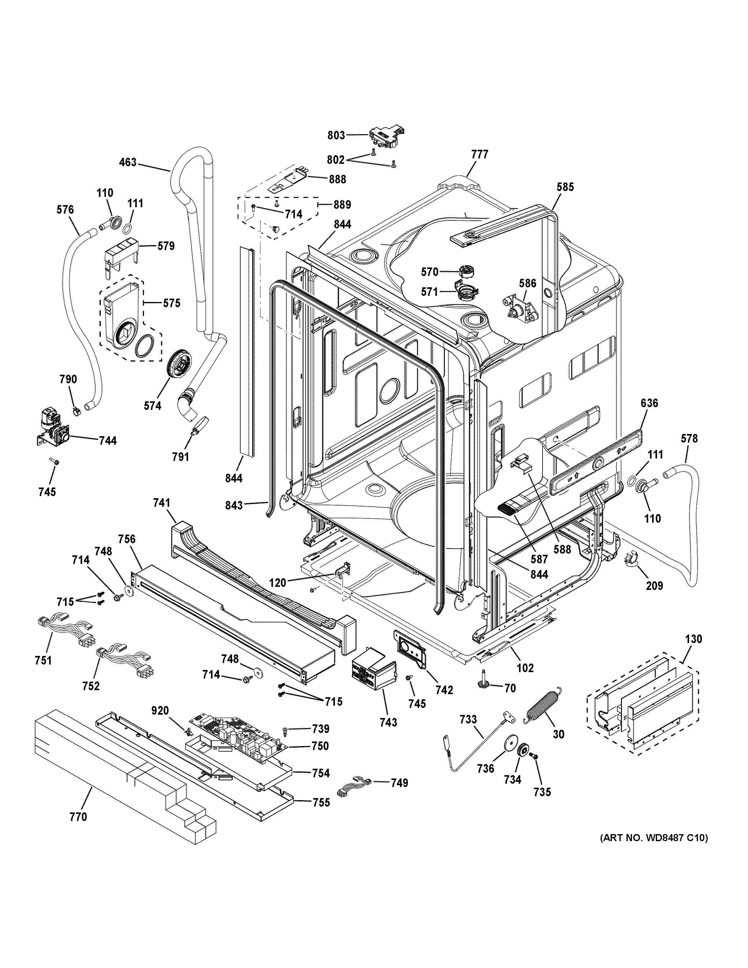 Assembly View for BODY PARTS (1) | CDT765SSF7SS