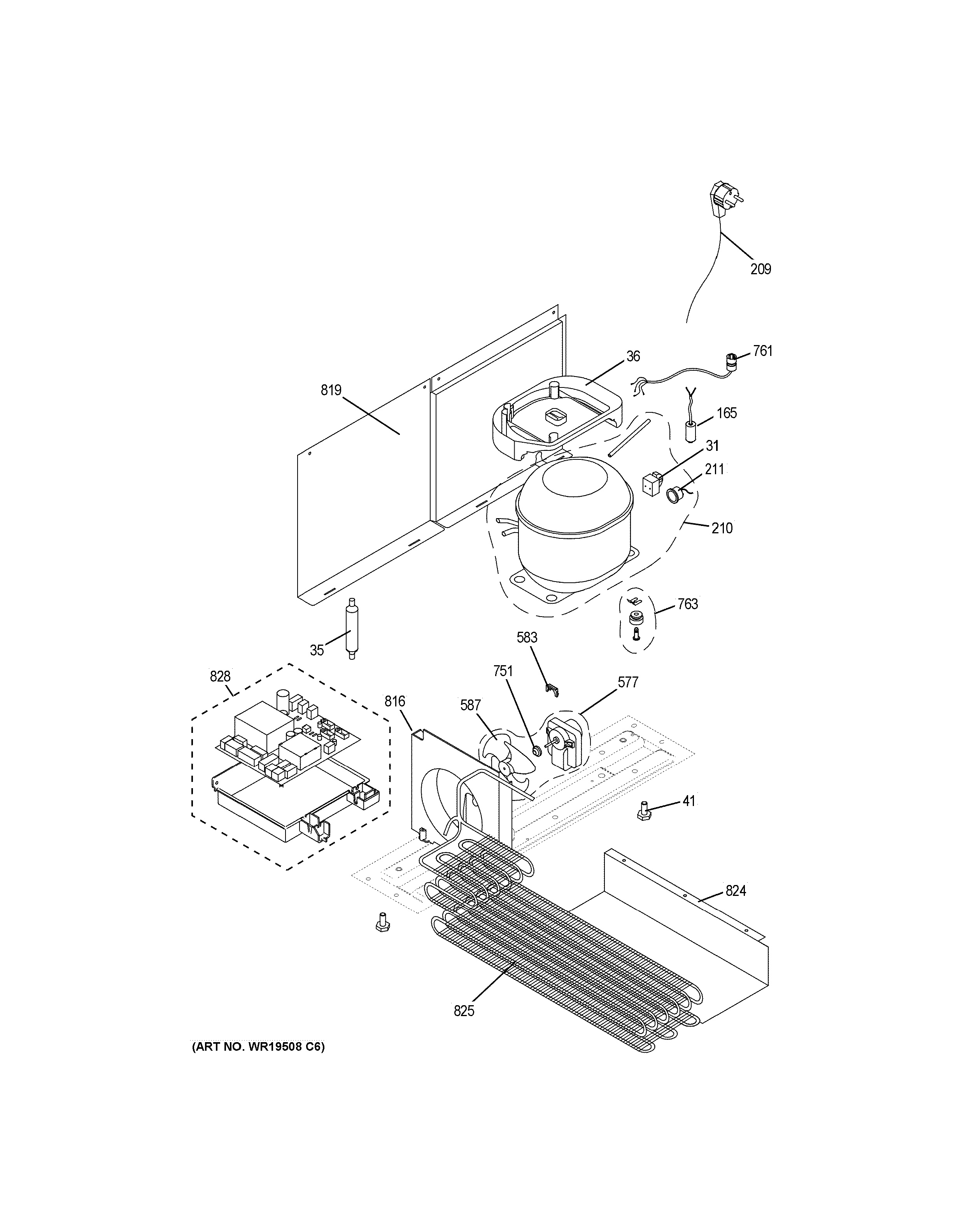 Assembly View for MACHINE COMPARTMENT | ZIDS240HASS
