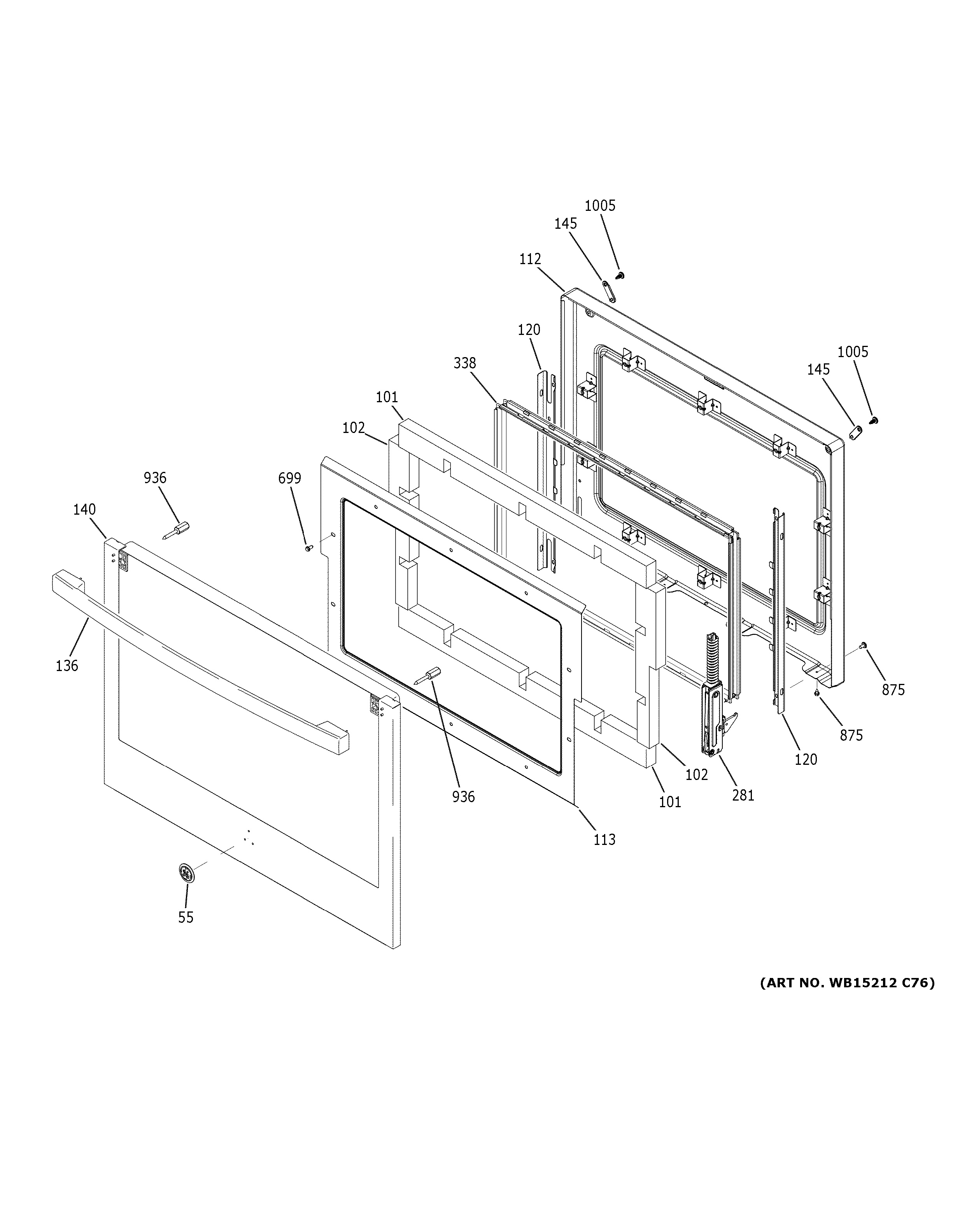 Assembly View for DOOR | JTS3000SN1SS