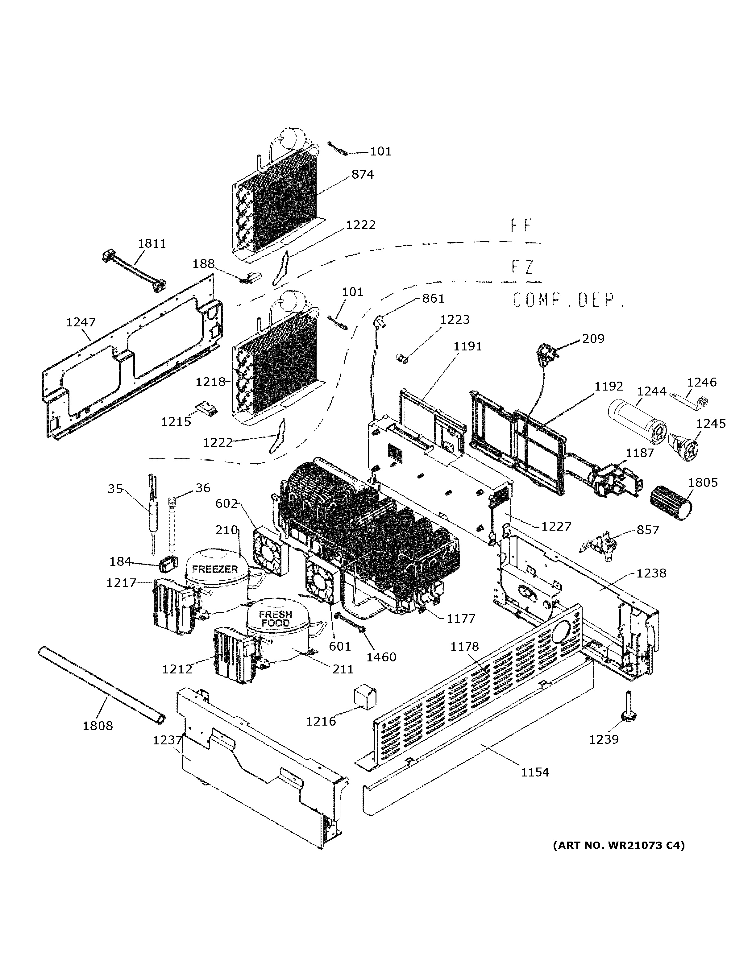 Assembly View for MACHINE COMPARTMENT | ZIK303NPPBII